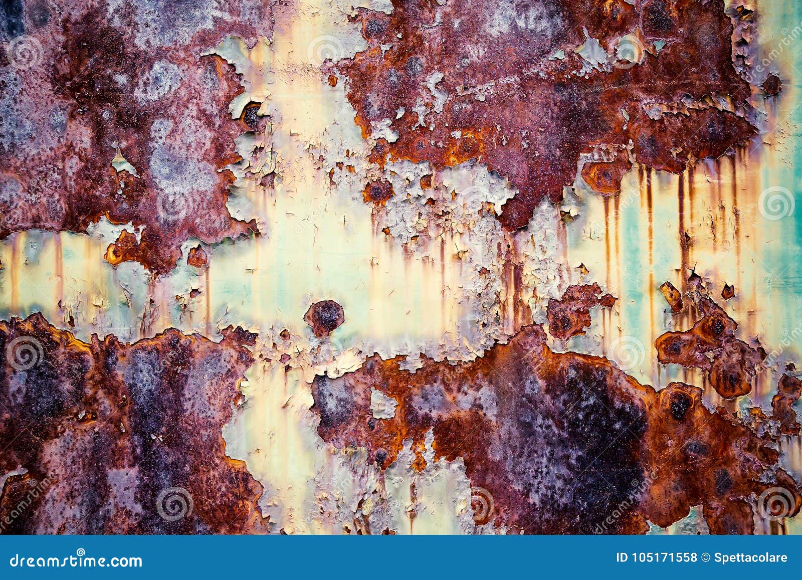 Texture of Rusty Metal with Peeling Paint 3 Stock Photo - Image of ...
