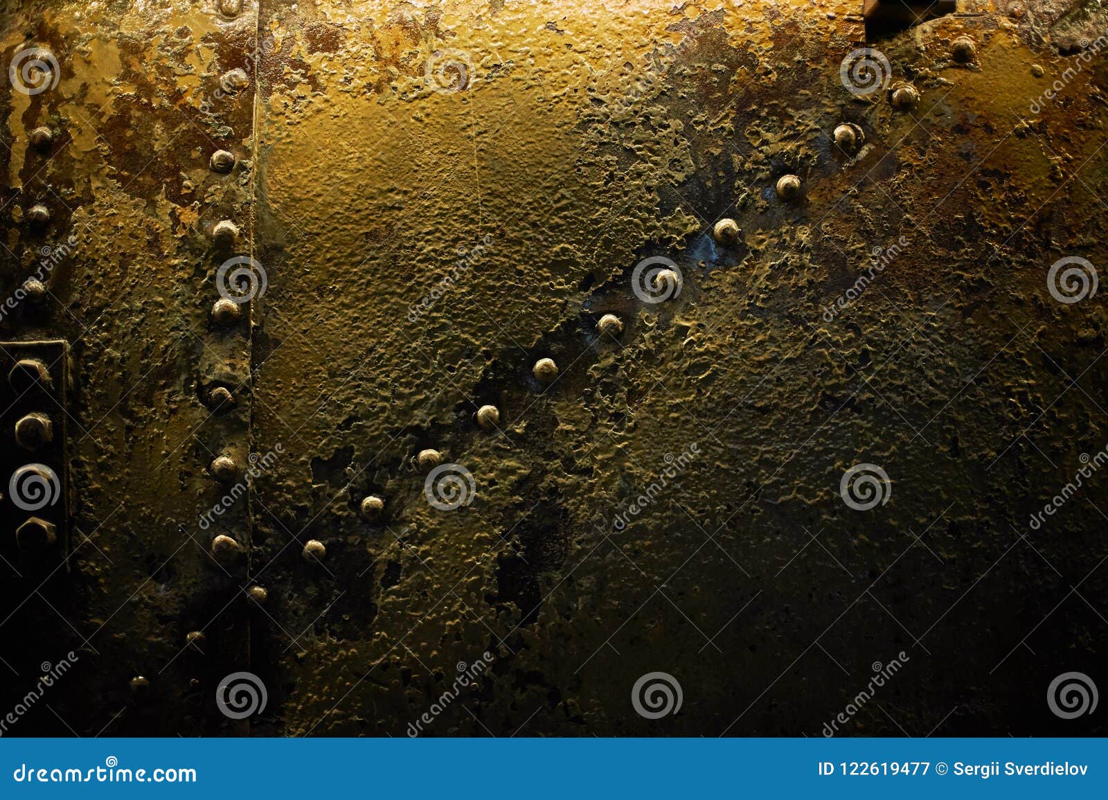Texture of Rusty Metal with Rivets Stock Image - Image of brown ...