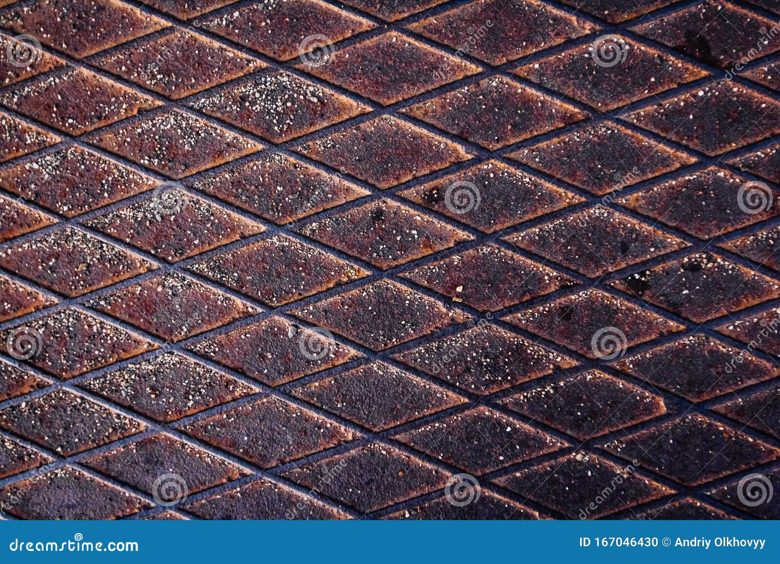 Texture of Rusty Metal Surface with Rhombic Shapes Stock Photo - Image ...