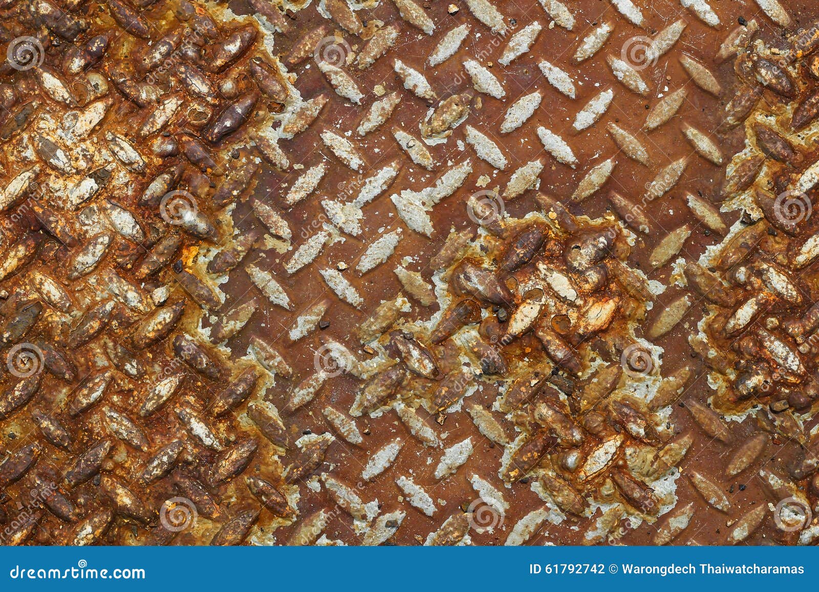 Texture of Rusty Old Diamond Plate Metal Stock Photo - Image of ...
