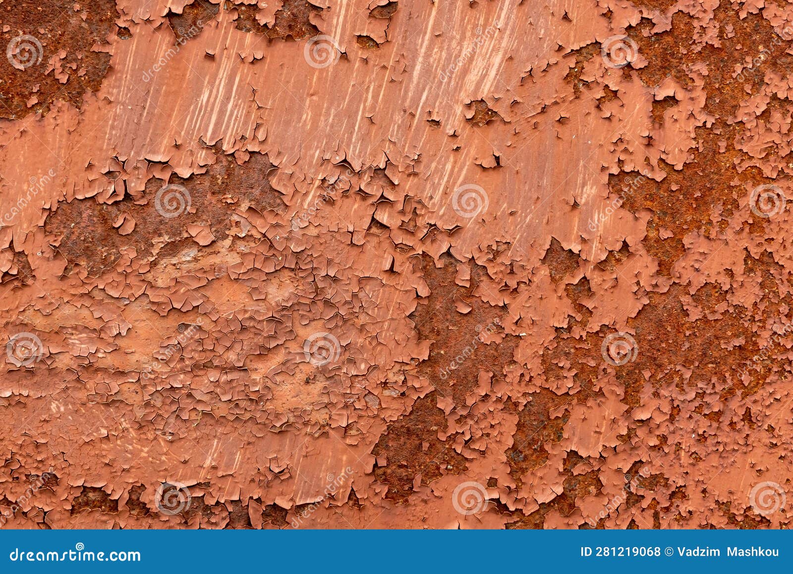 Texture of Rusty Old Metal with Cracked Peeling Paint. Metal Background ...