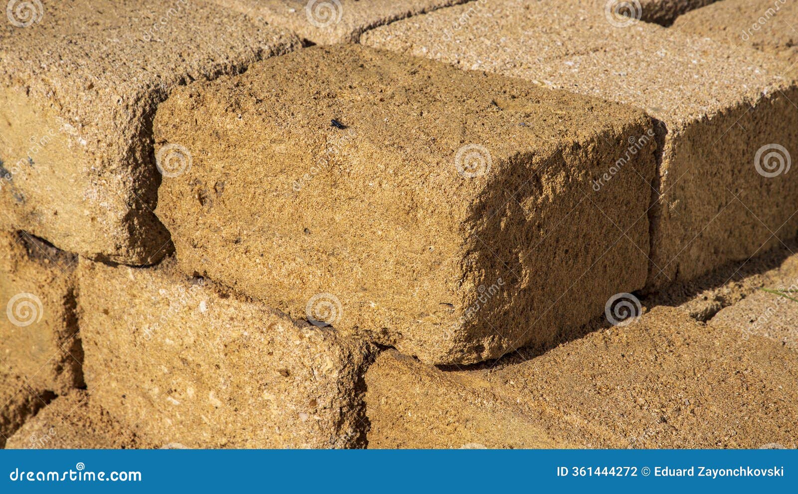Sand On Red Brick Pavement Or Sidewalk Area For Background. Stock ...