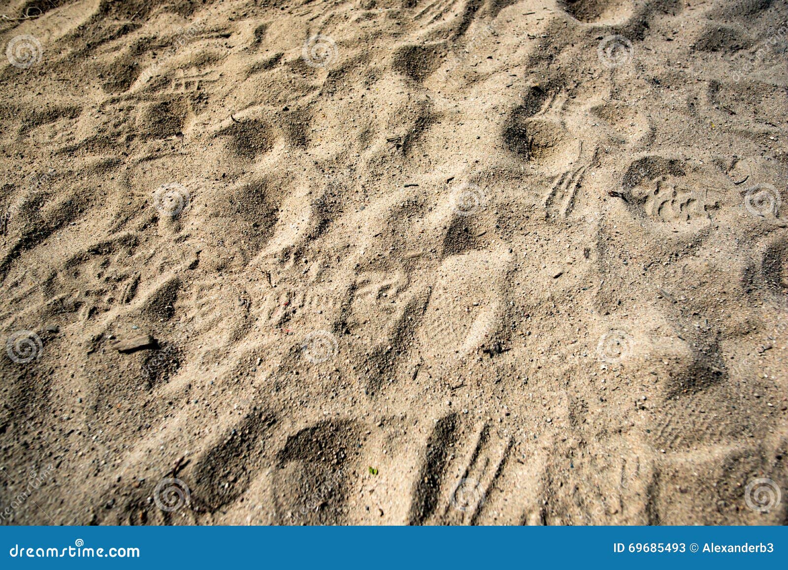 Texture of Sand and Footprints Stock Image - Image of barefoot, pattern ...