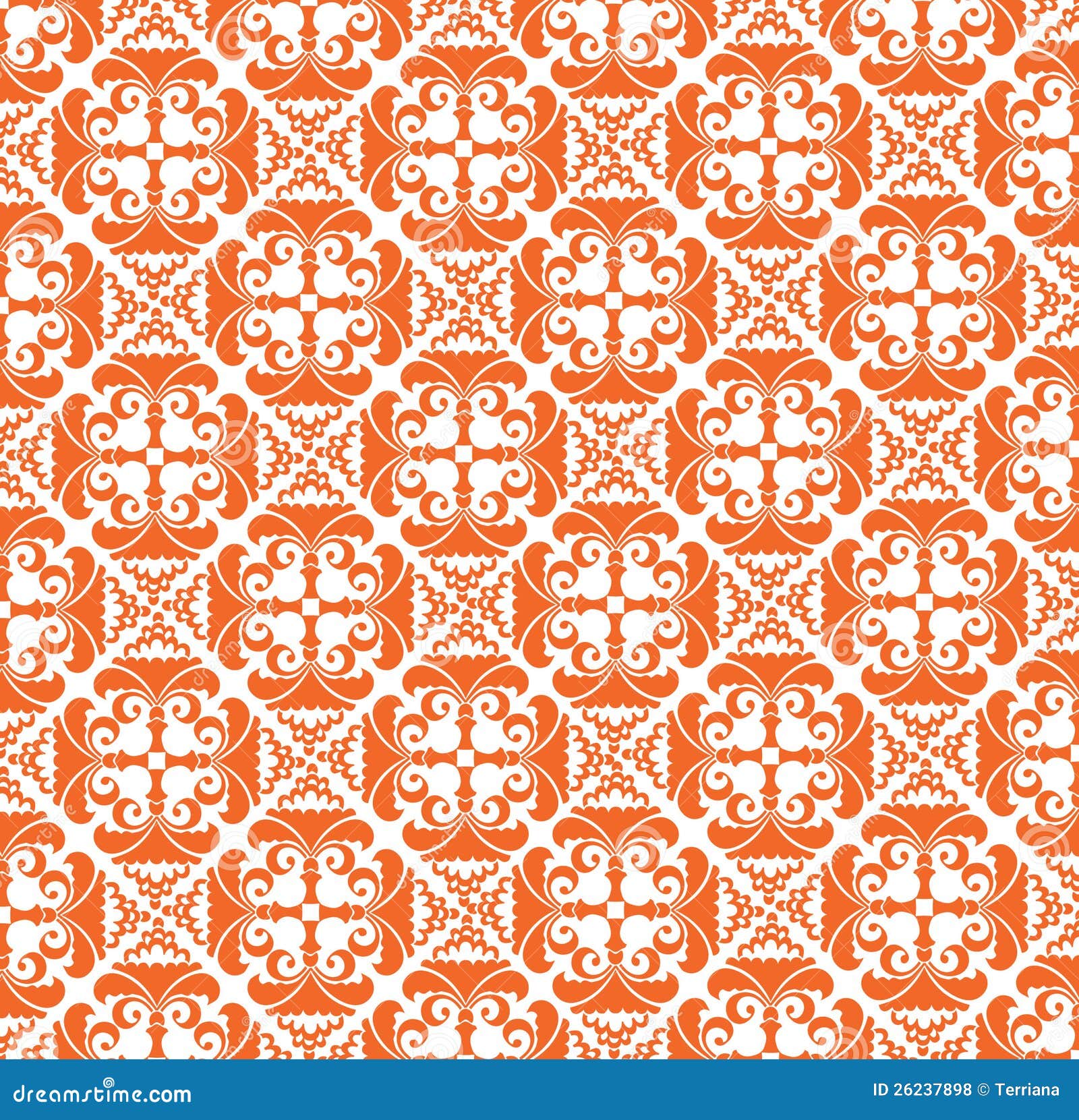 Texture Sans Joint De Motif Floral Orange Illustration de Vecteur ...