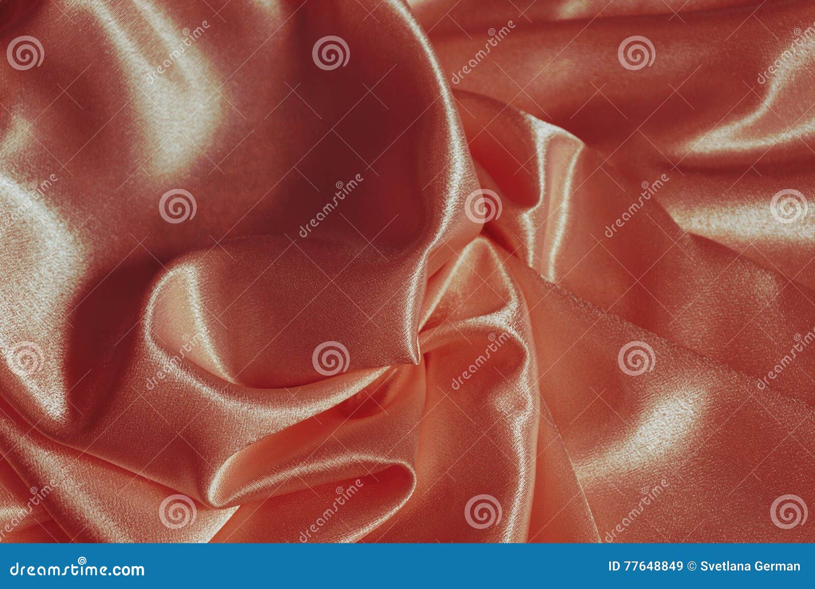 Texture of the Satin Fabric Stock Image - Image of orange, base: 77648849