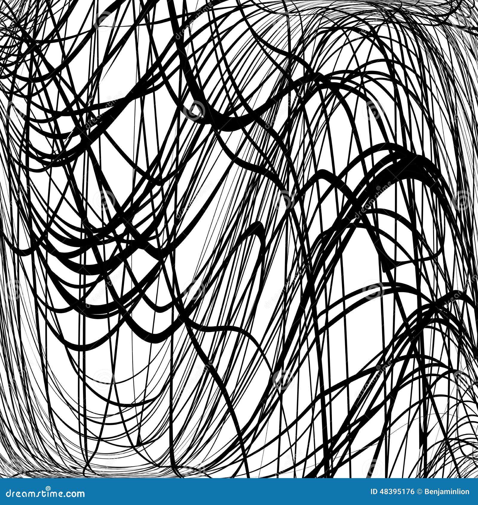 Texture Scrawl Wavy stock vector. Illustration of black - 48395176