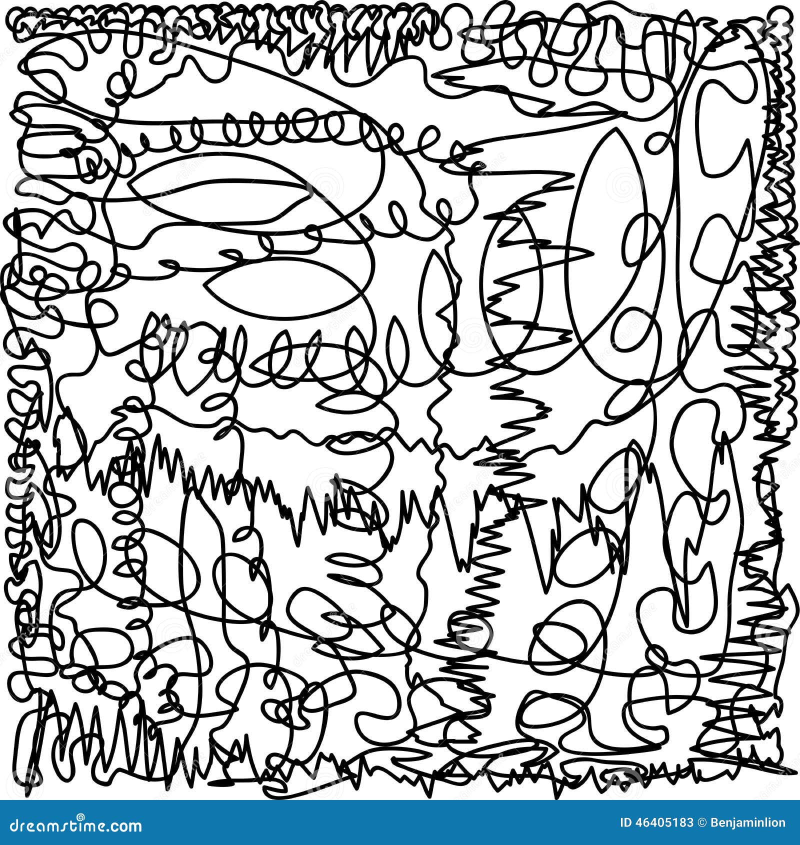 Texture Scribble Black stock vector. Illustration of chaos - 46405183