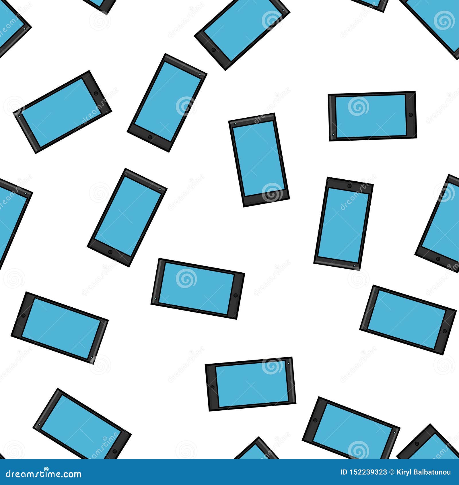 Texture Seamless Pattern of Modern Gadgets of Digital Mobile Phones New ...