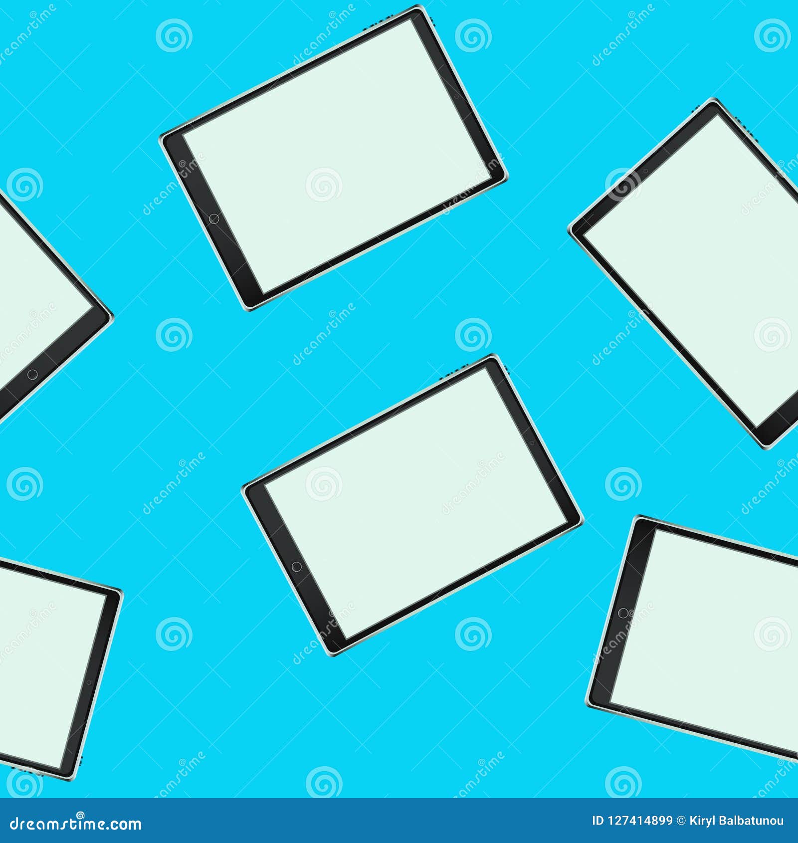 Texture, Seamless Pattern of Smart Modern Smart Touchscreen Tablet ...