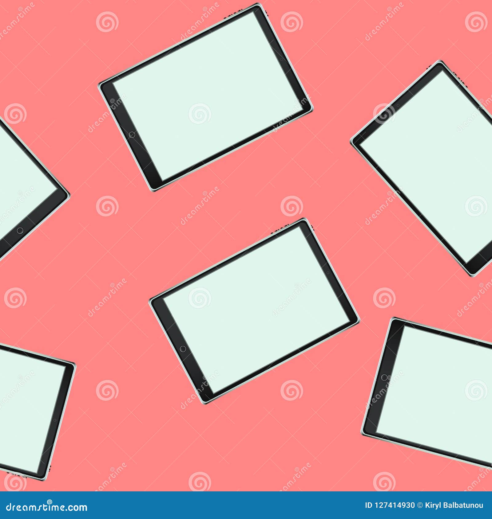 Texture, Seamless Pattern of Smart Modern Smart Touchscreen Tablet ...