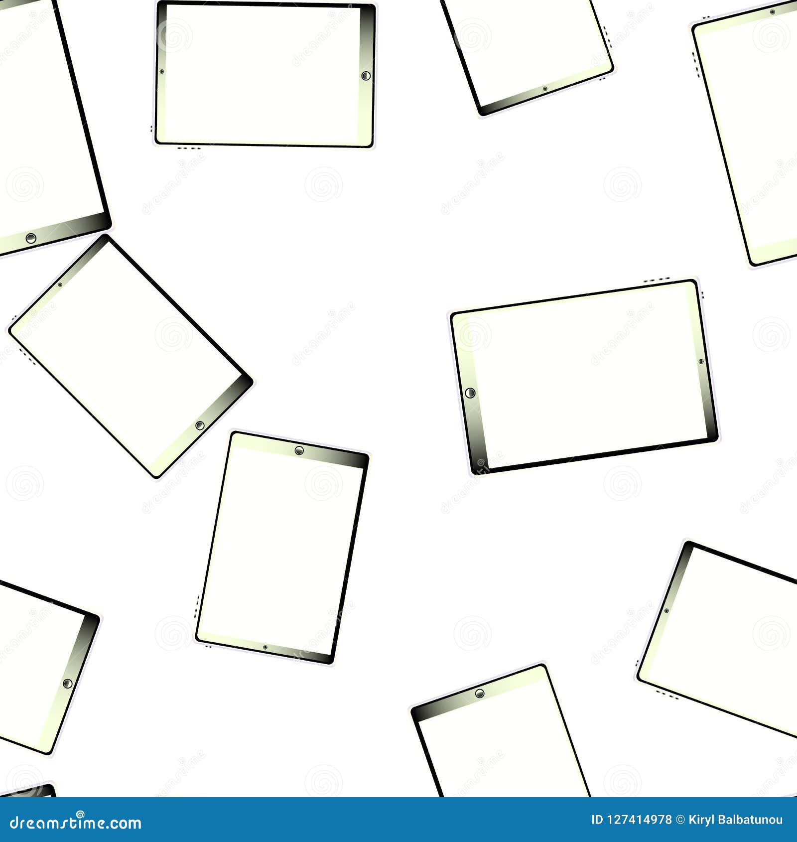 Texture, Seamless Pattern of Smart Modern Smart Touchscreen Tablet ...