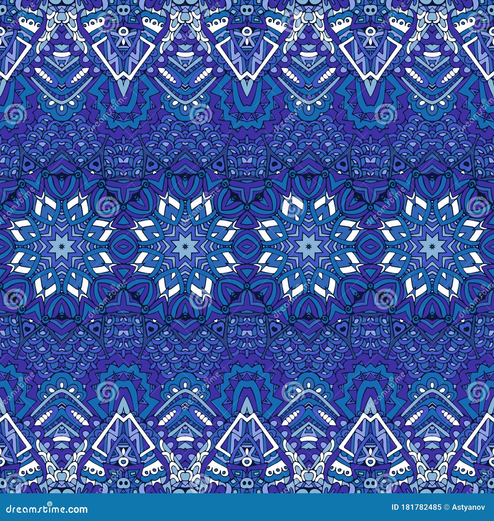 Texture Seamless Vector Pattern Arabesque from Blue and White Oriental ...