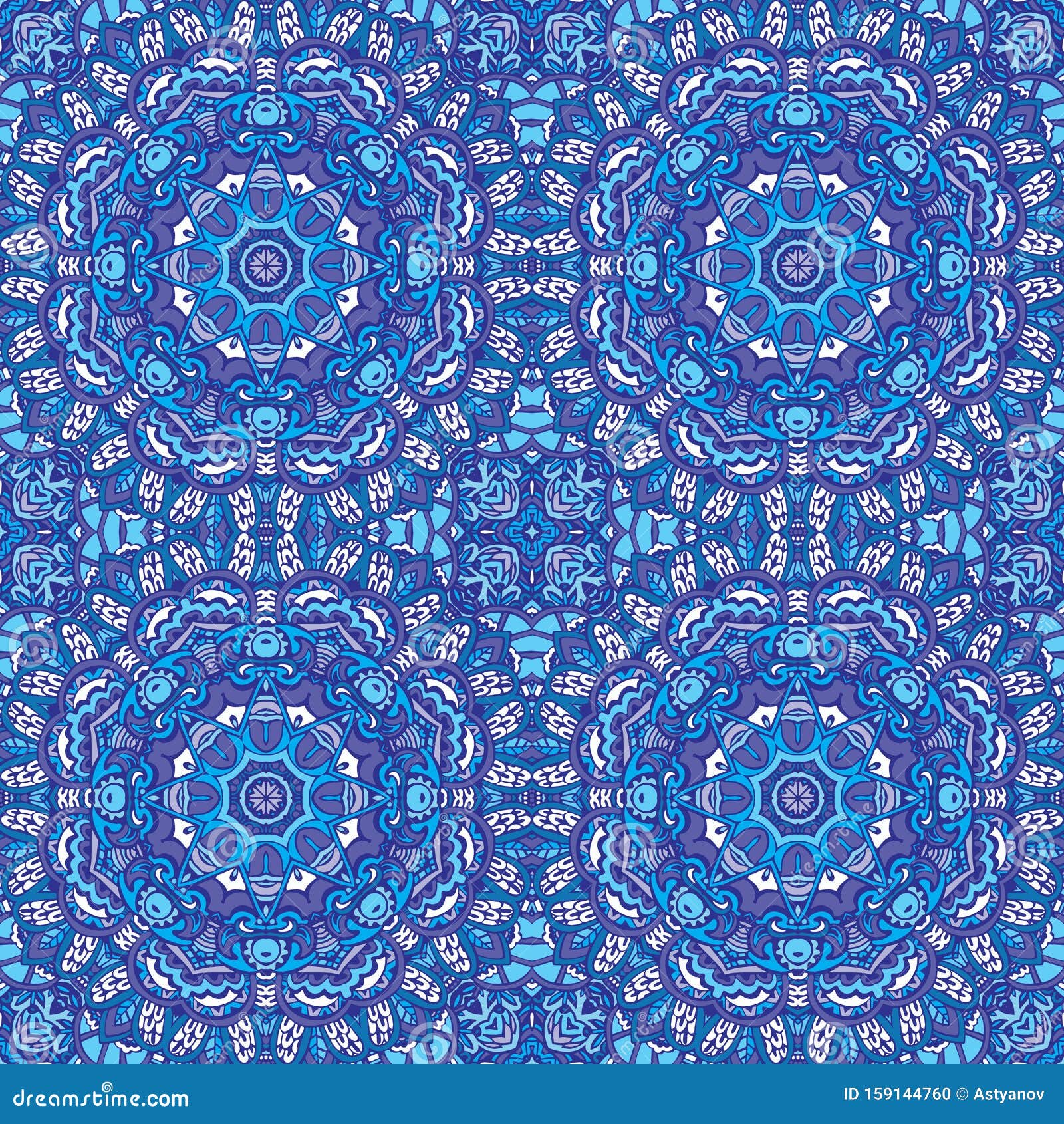 Texture Seamless Vector Pattern Arabesque from Blue and White Oriental ...