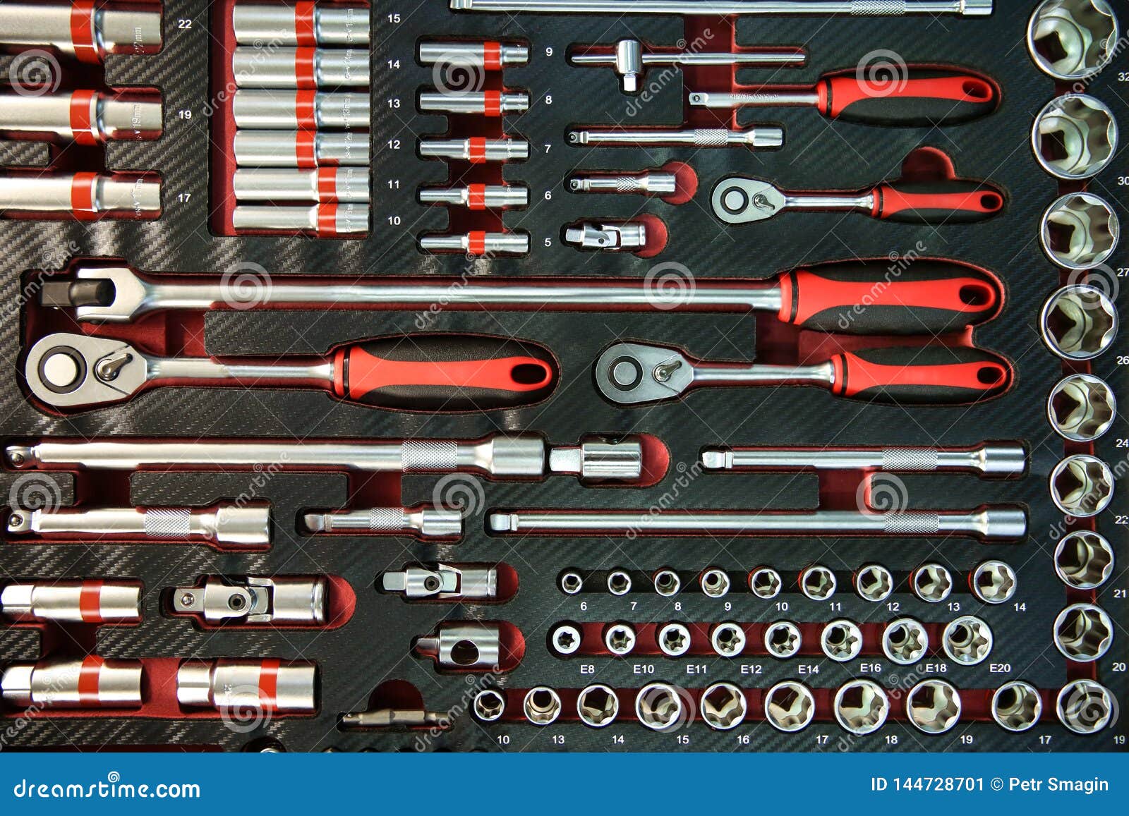 Texture of a Set of Wrenches for Car Service. Stock Image - Image of ...