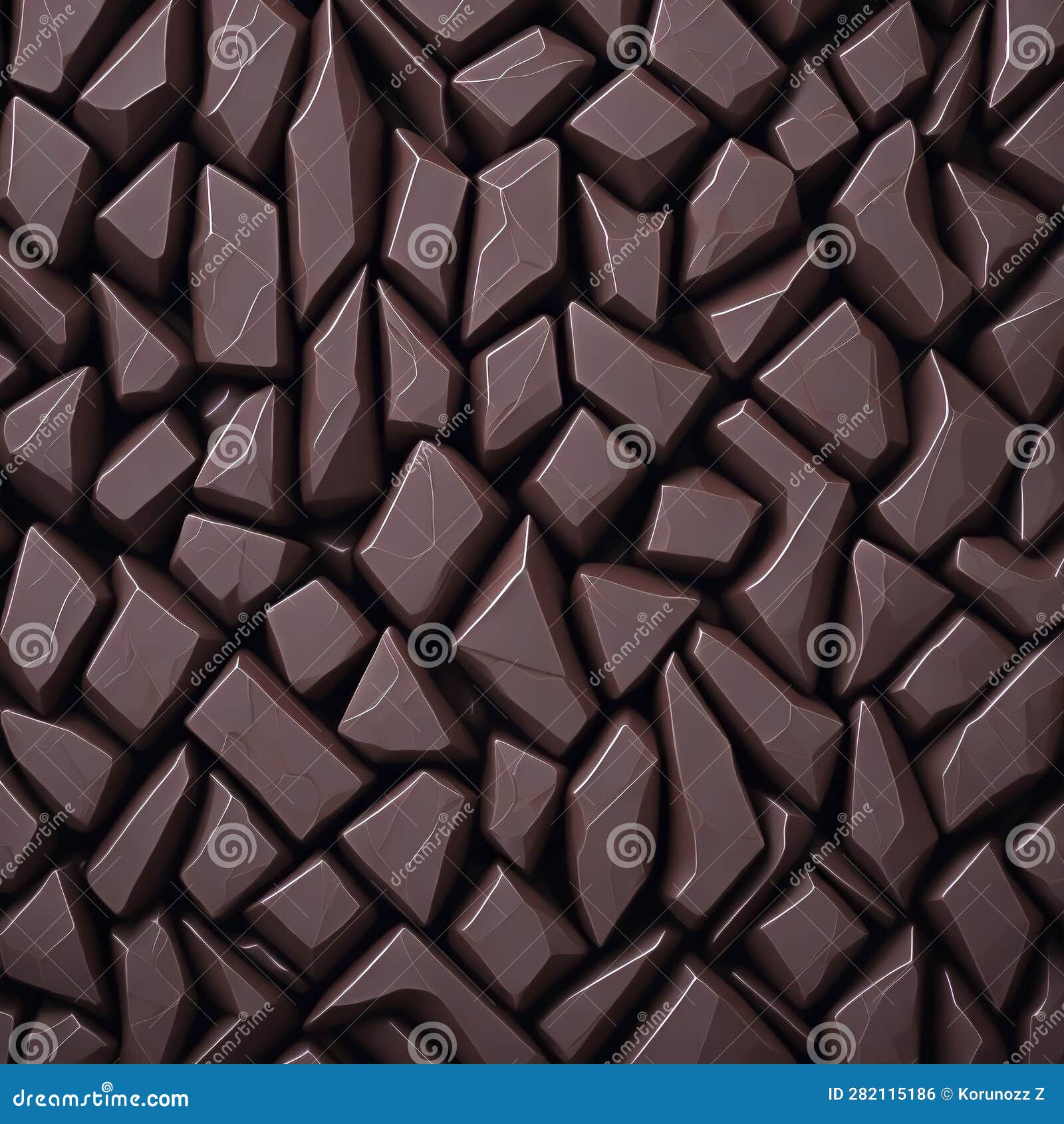 Texture of Several Sizes Chocolate Chunks Background. Stock ...