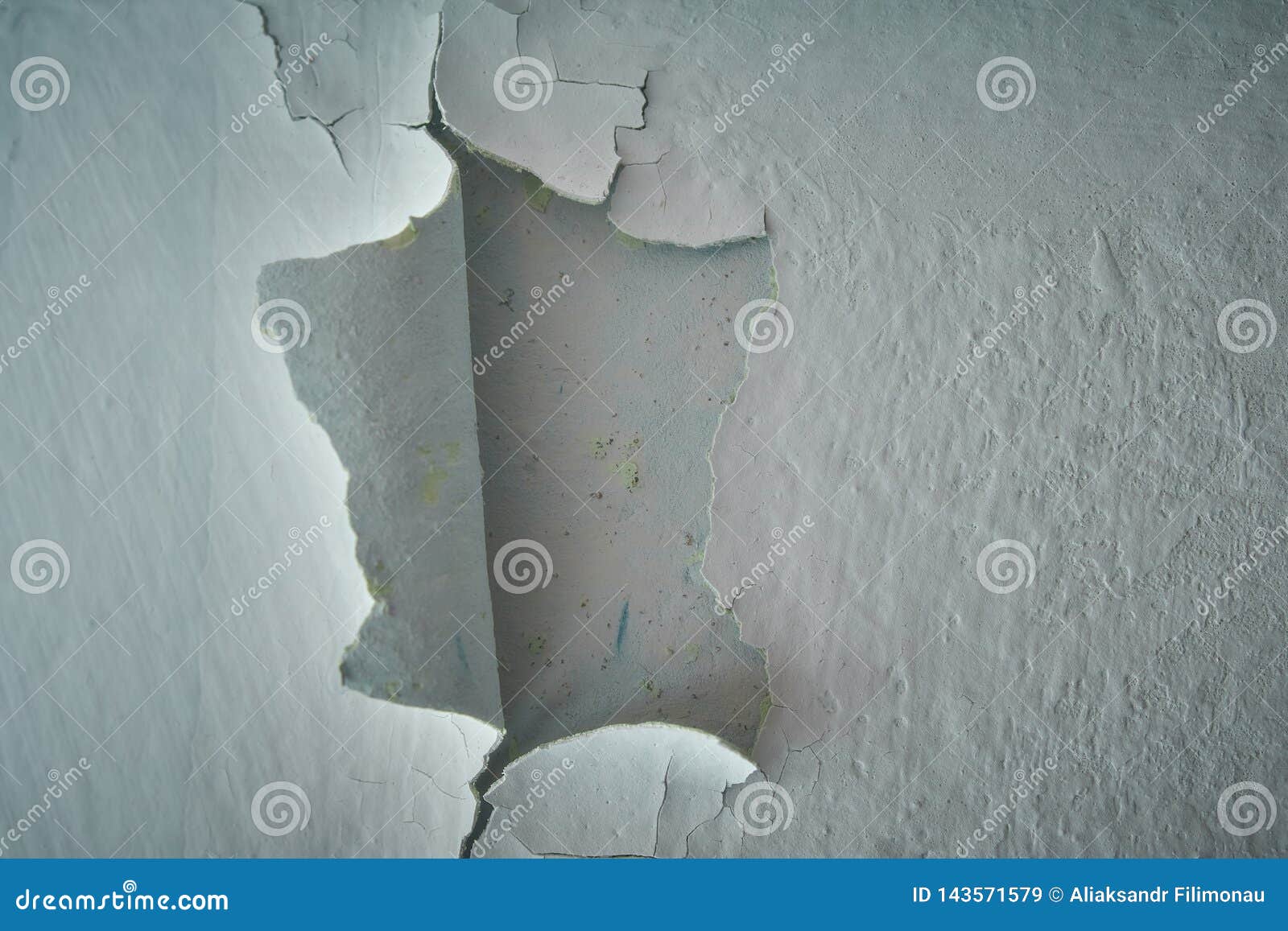 The Texture of a Shabby Concrete Wall with Paint with Convex Flaking ...