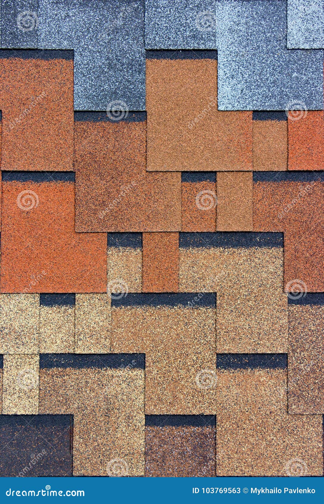 The Texture of the Shingles is Close-up. Roofing Material Stock Image ...