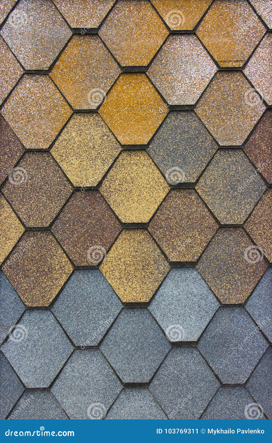The Texture of the Shingles is Close-up. Roofing Material Stock Image ...