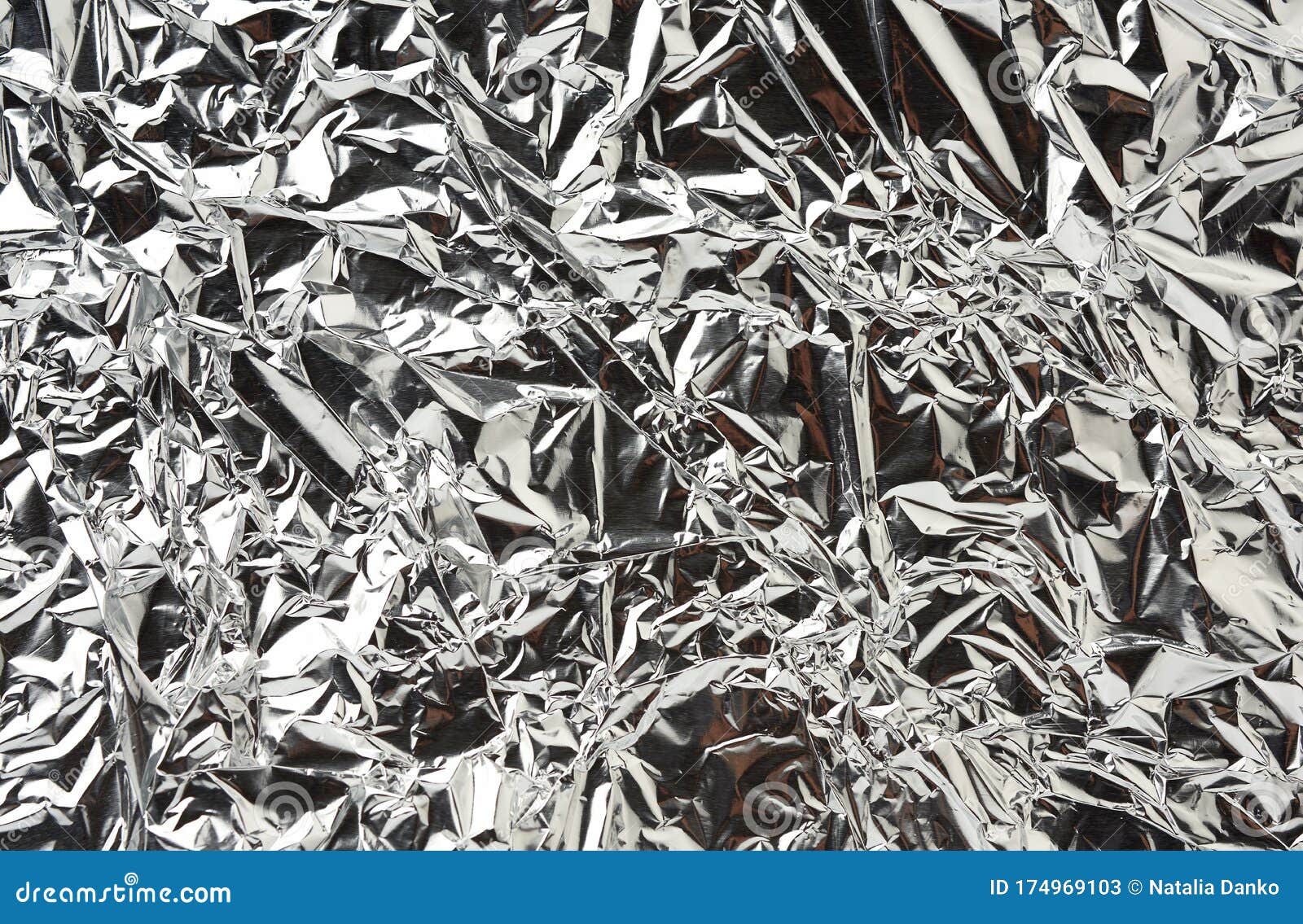 Texture of Shiny Crumpled Piece of Gray Foil, Packaging Material Stock ...