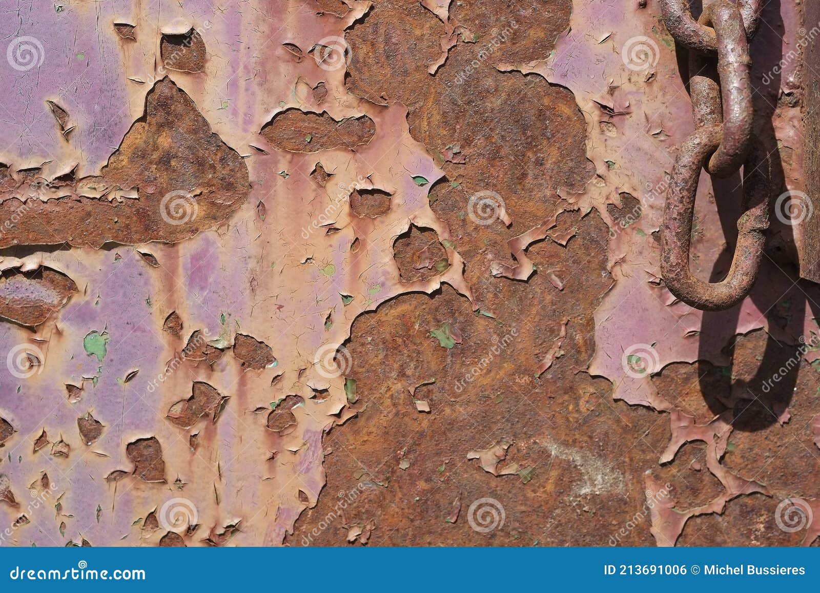 Texture of a Side of Container with Peeled Red Paint and Rust with a ...