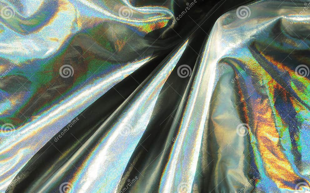 Texture of Silver Holographic Stock Image - Image of cloth, foil: 219541479