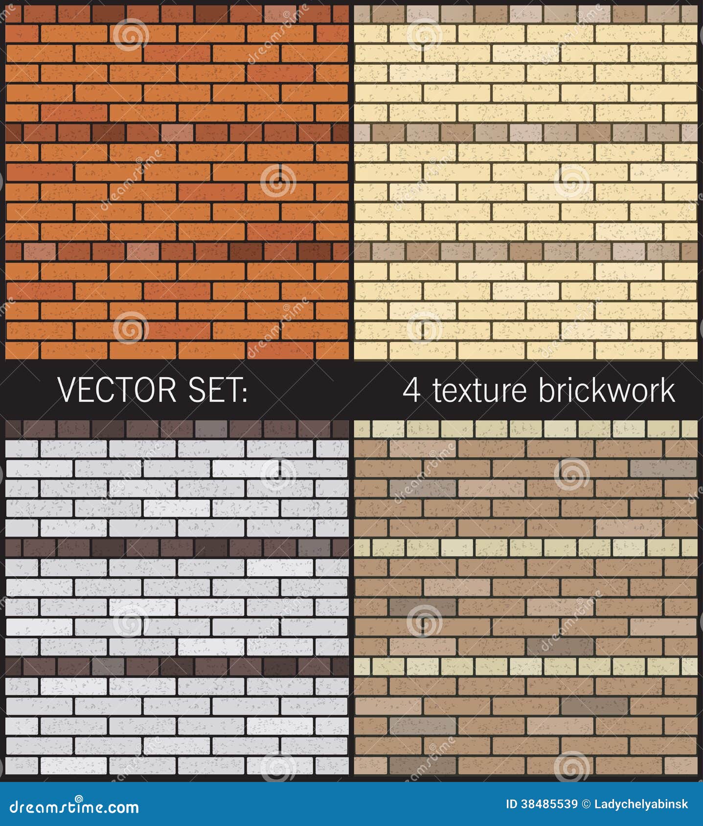 4 texture simple brickwork stock vector. Illustration of beige - 38485539
