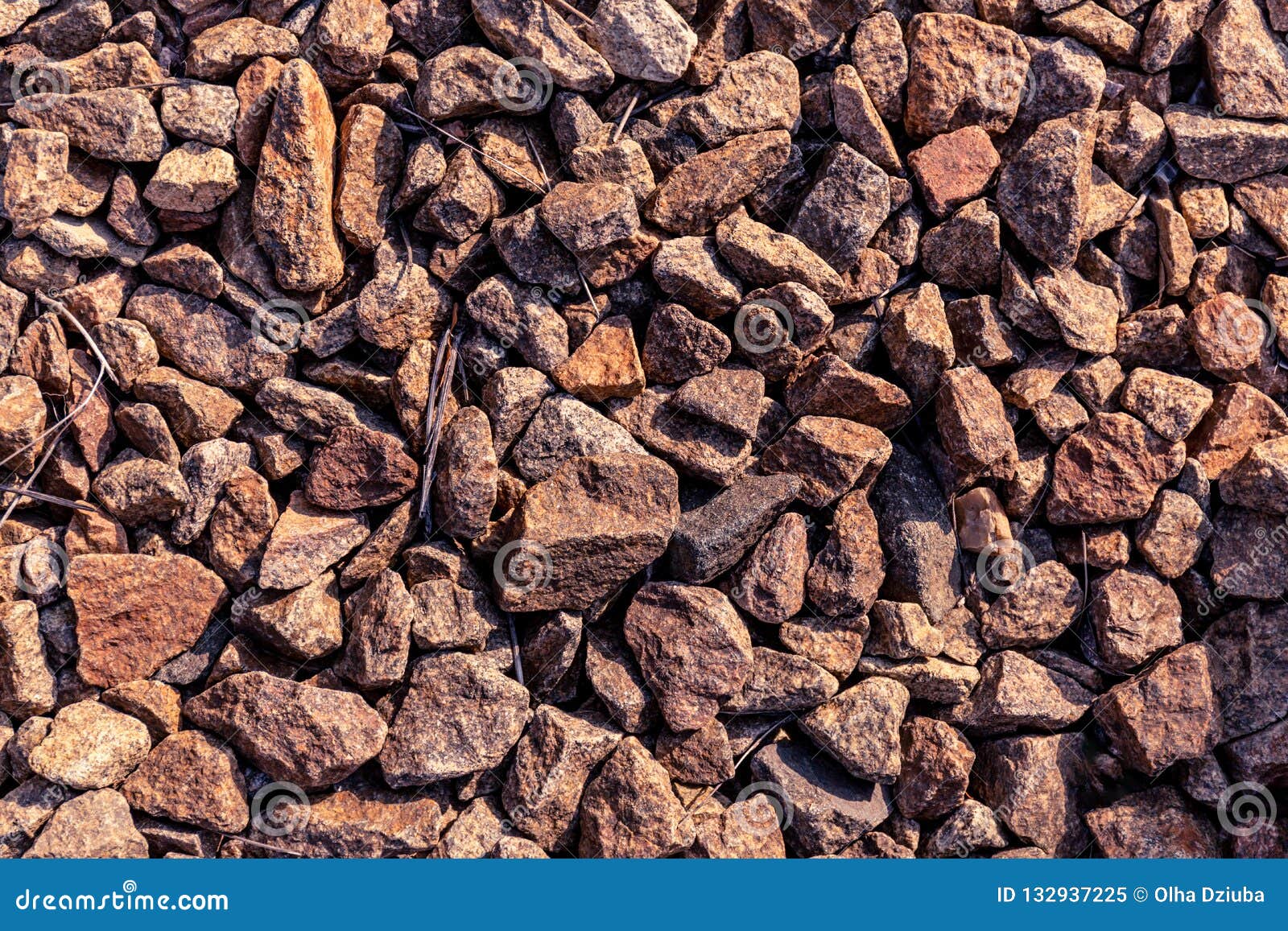 Texture with Small Brown Stones Stock Image - Image of gray, decoration ...