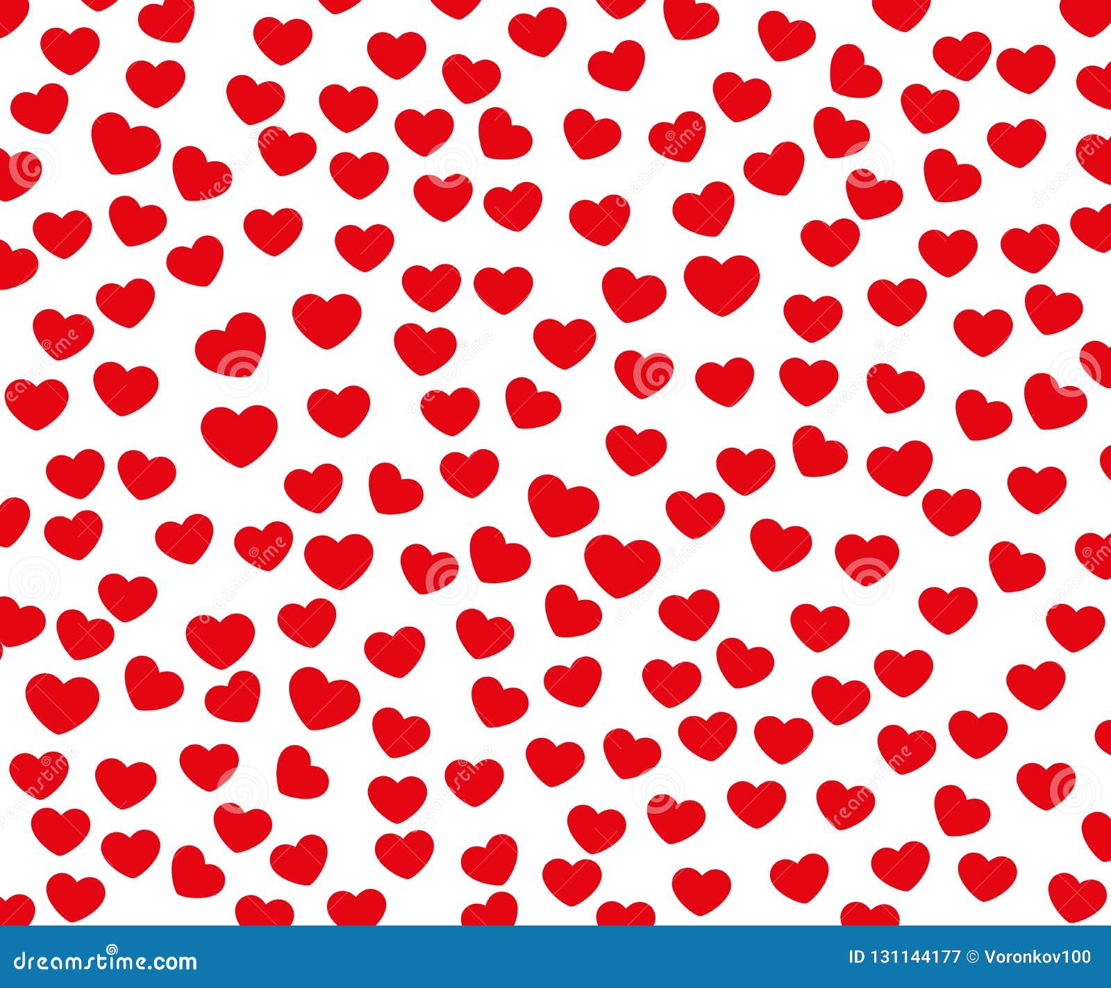 Texture of Small Red Hearts Arranged Randomly on a Light Isolated ...