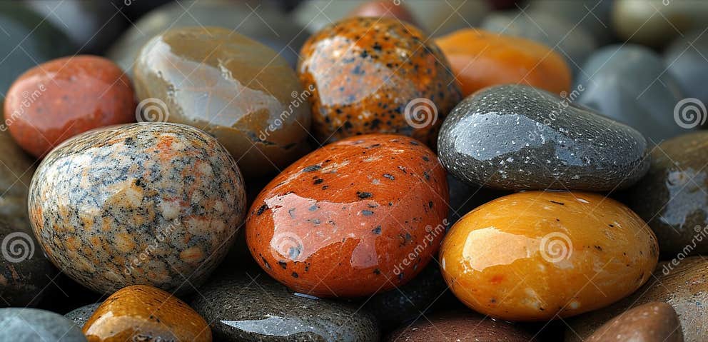 Texture of Smooth Polished Rocks Bearing the Marks of Countless Years ...