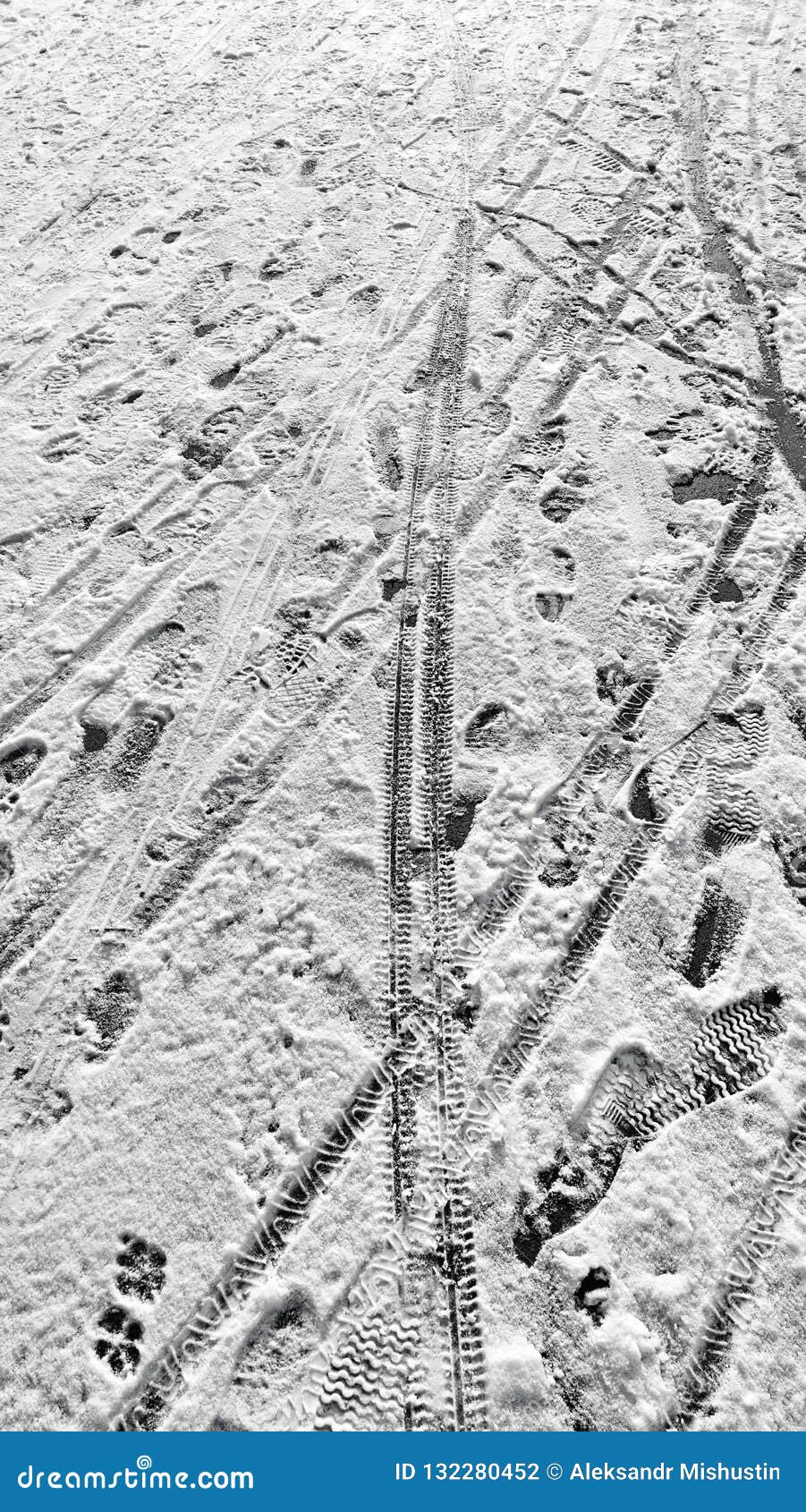 Texture Snow on Asphalt stock photo. Image of pavement - 132280452