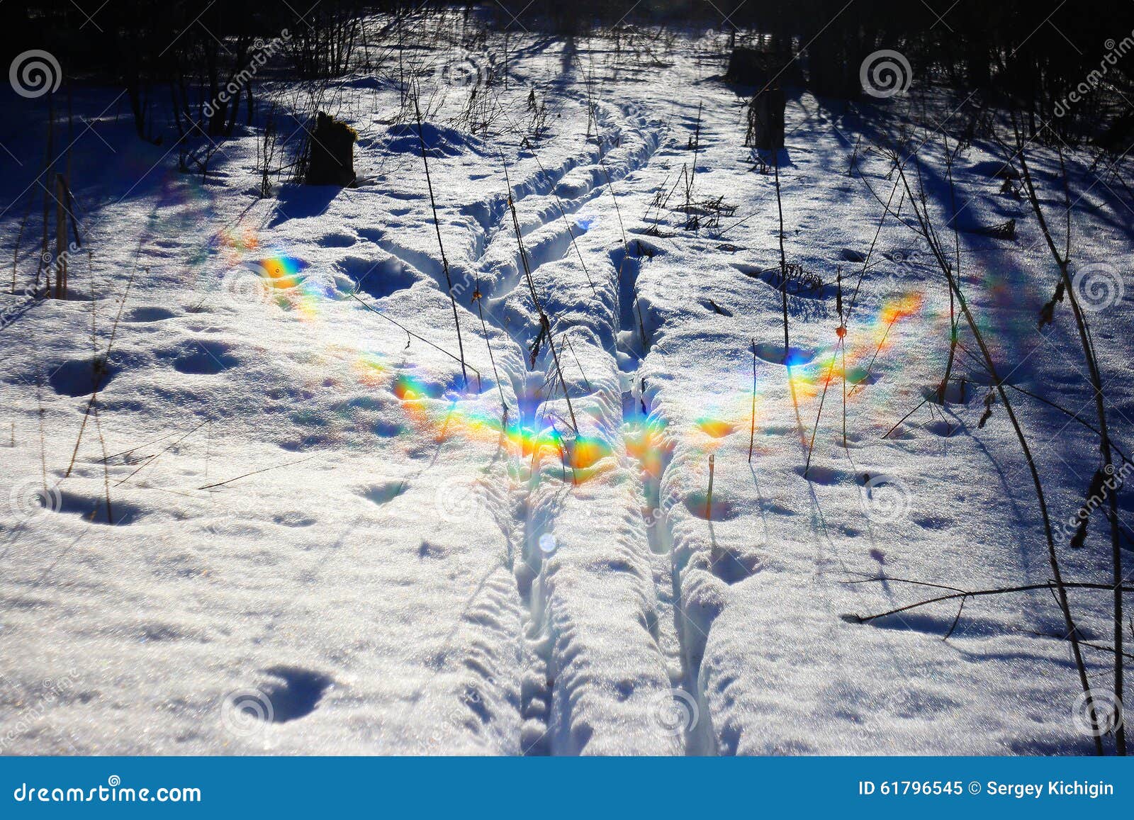 Texture of the Snow-covered Ground Stock Image - Image of crystal ...