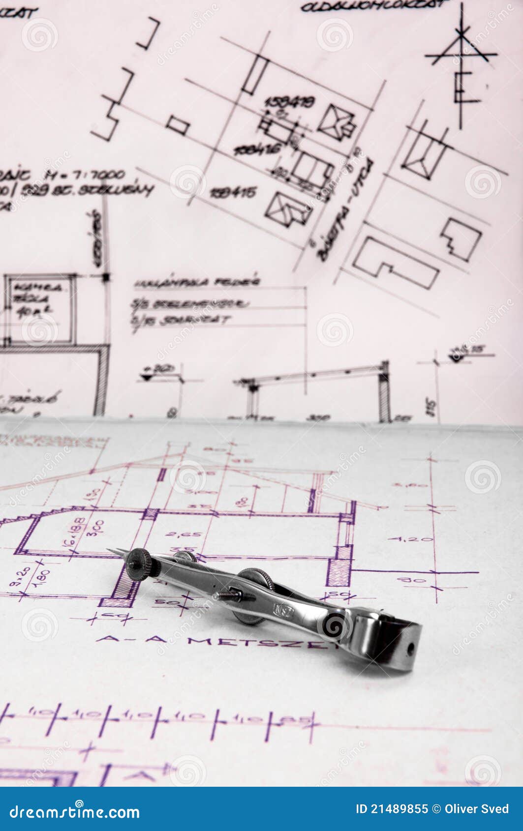 Texture of Some Construction Plans Stock Image - Image of modern ...