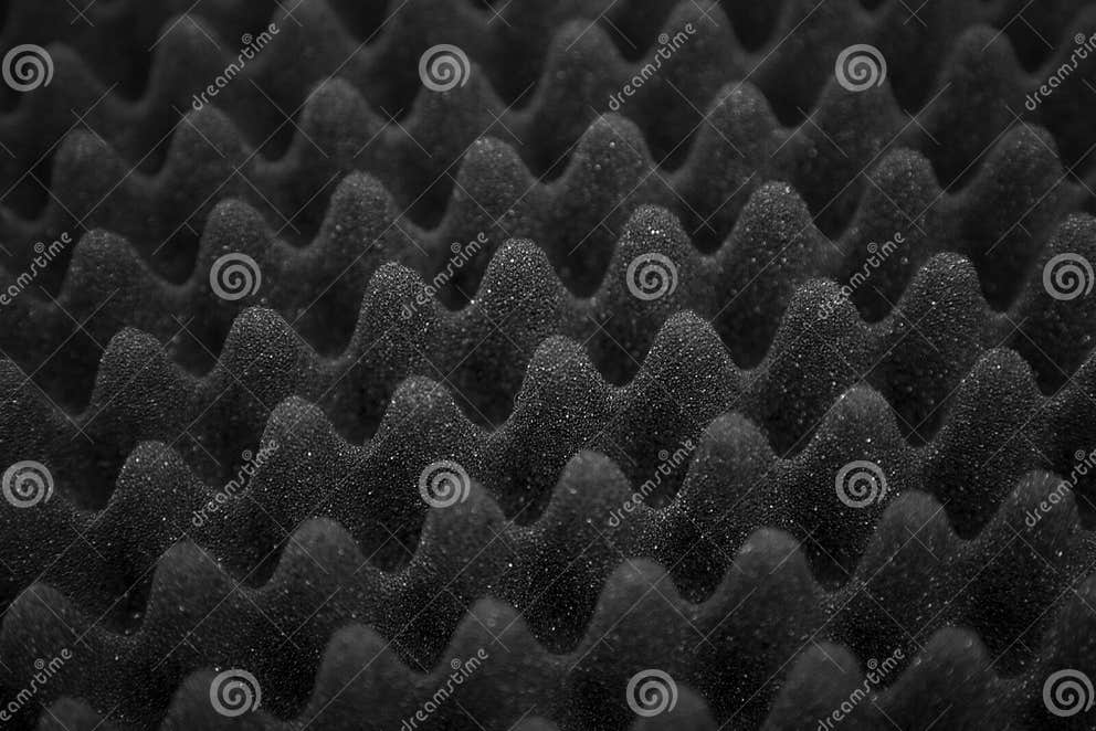 Texture Soundproof Panel of Polyurethane Foam. Abstract Black Rubber ...