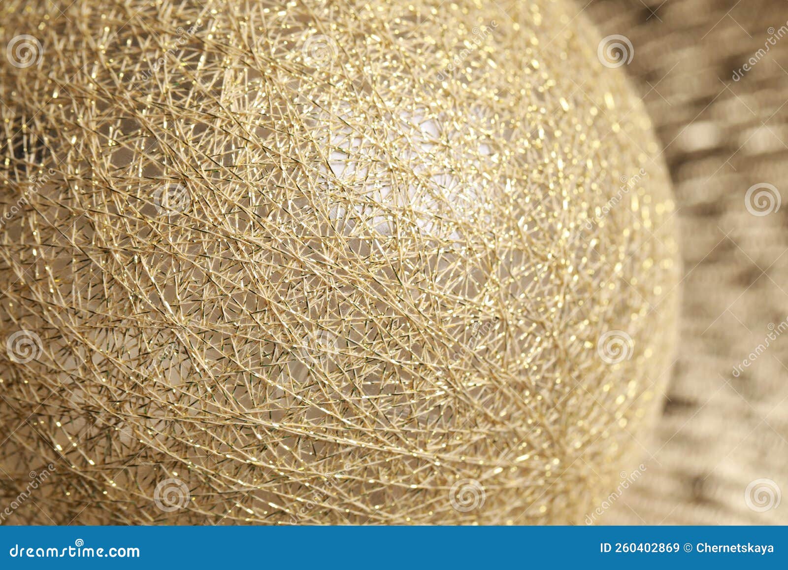 Texture of Sphere Made with Golden Threads, Closeup Stock Image - Image ...