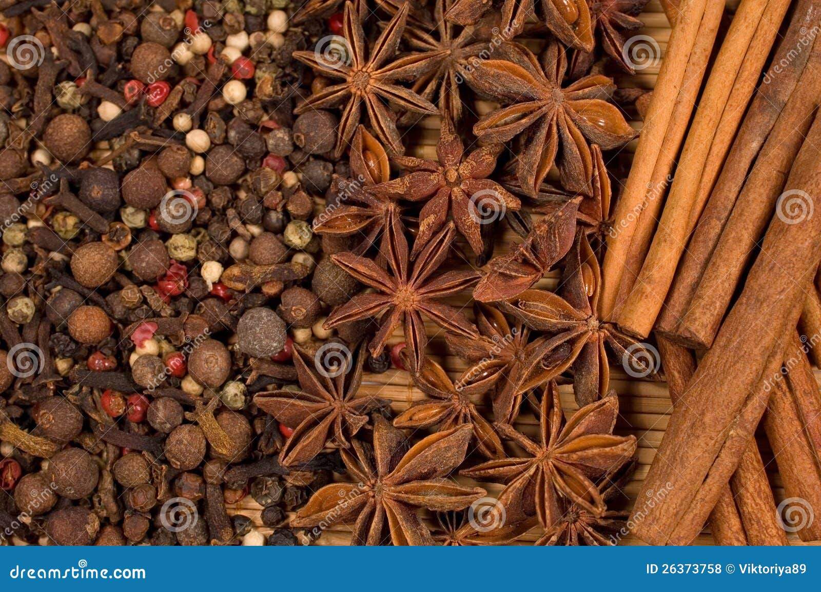 Texture with spices stock photo. Image of canella, natural - 26373758