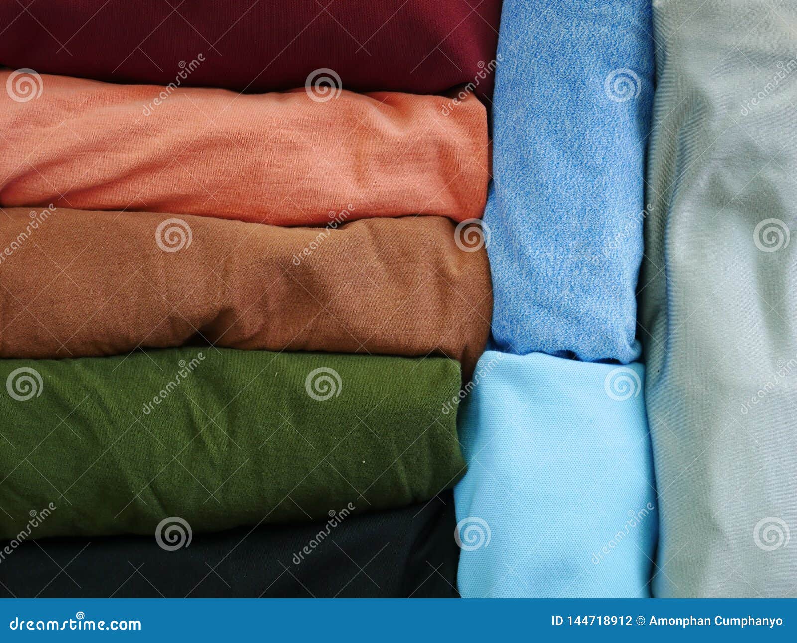 Stack Silk Fabric Background,sportswear Cloth Texture Stock Photo ...