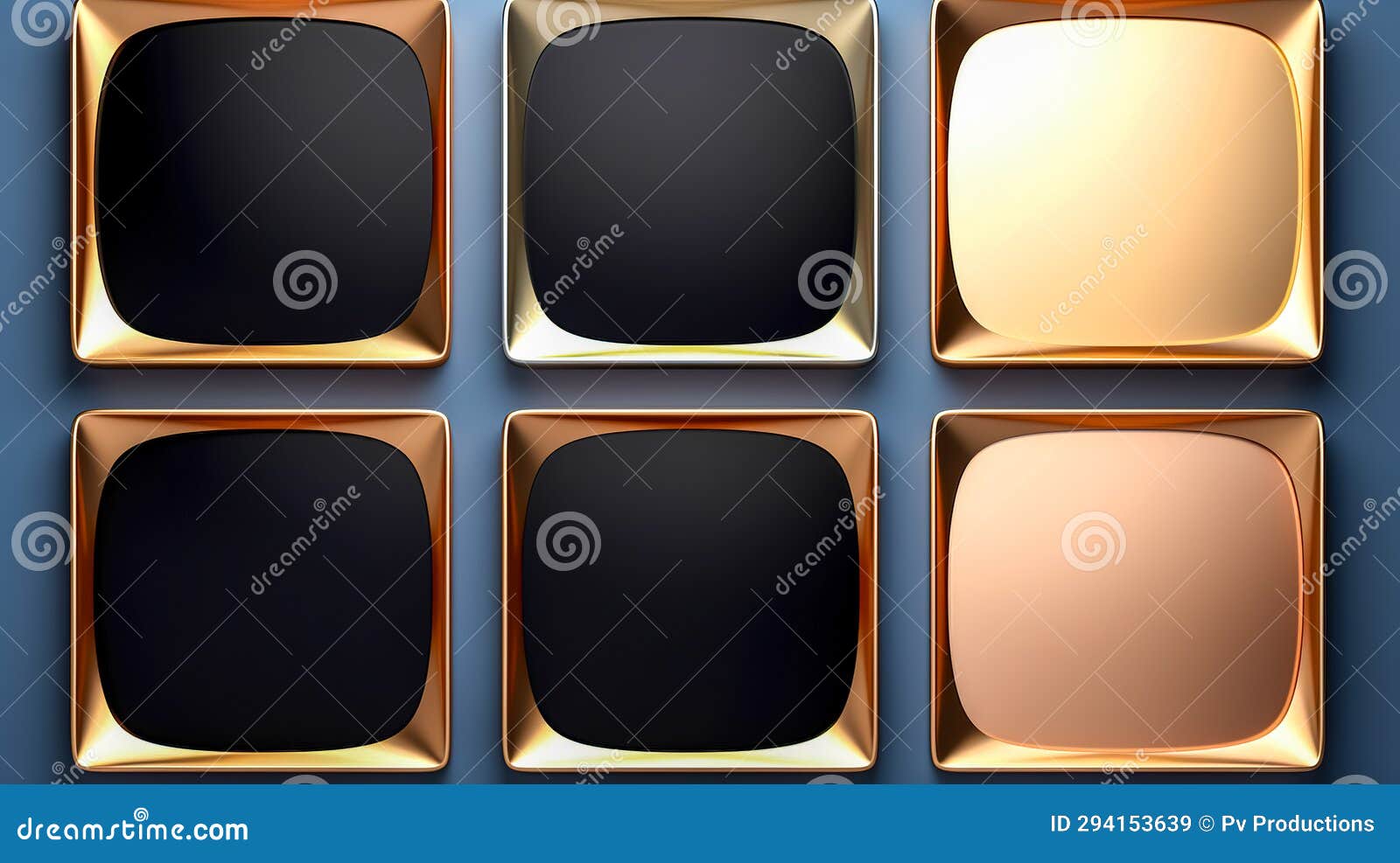 Texture Square Plates Set, Palette Design Template. Stock Illustration ...