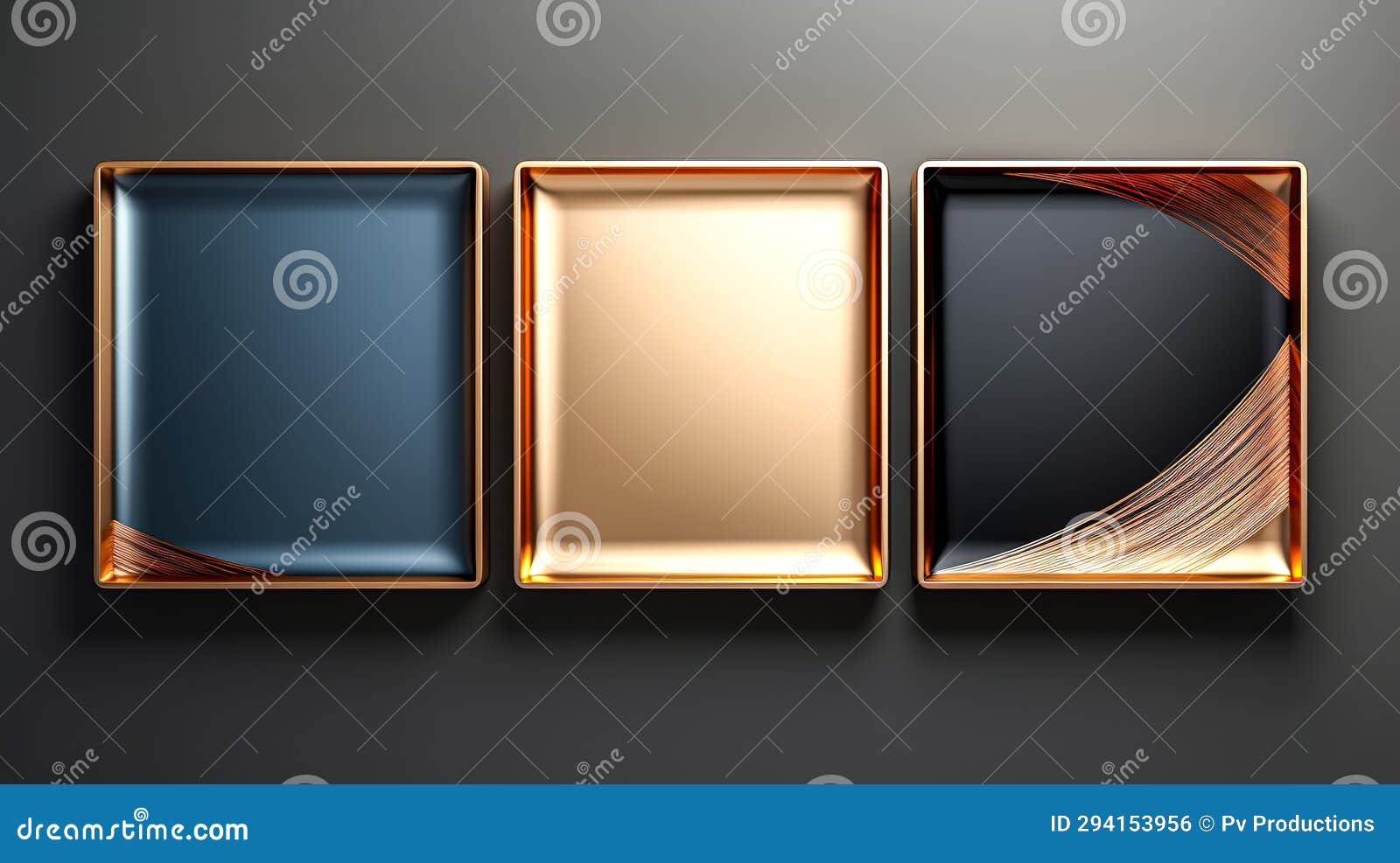 Texture Square Plates Set, Palette Design Template. Stock Illustration ...