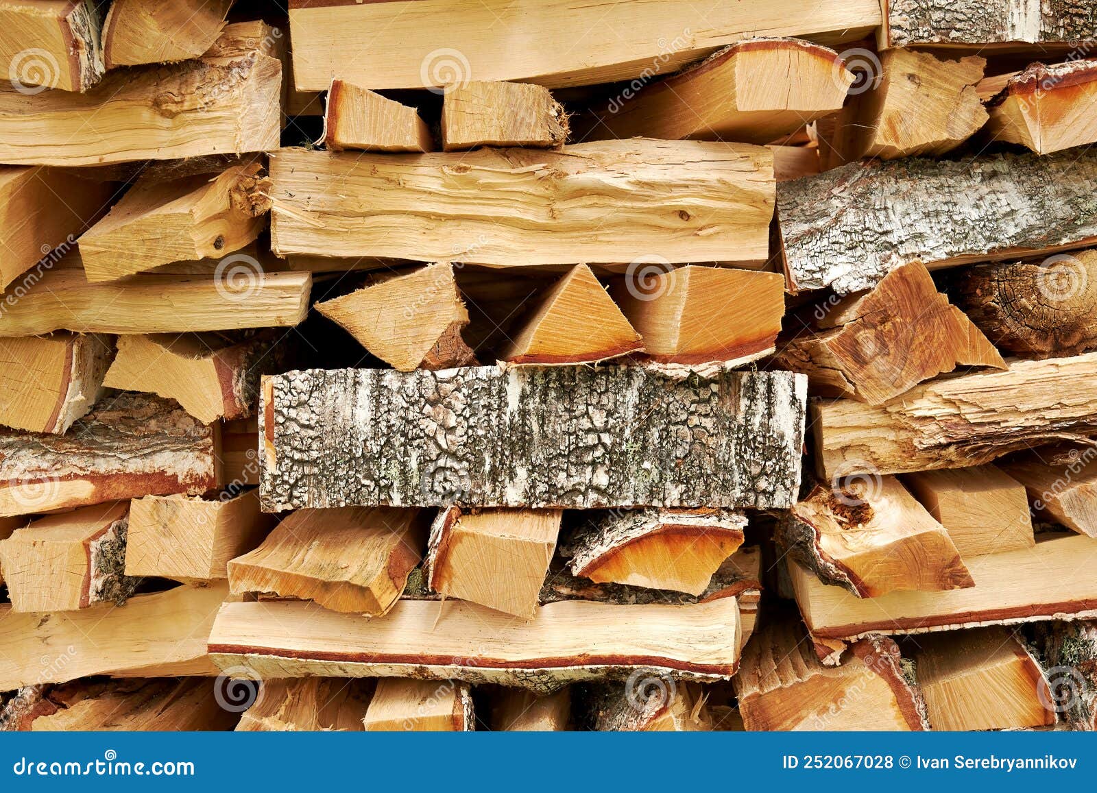 Stack Of Chopped Firewood Texture For Background Royalty-Free Stock ...