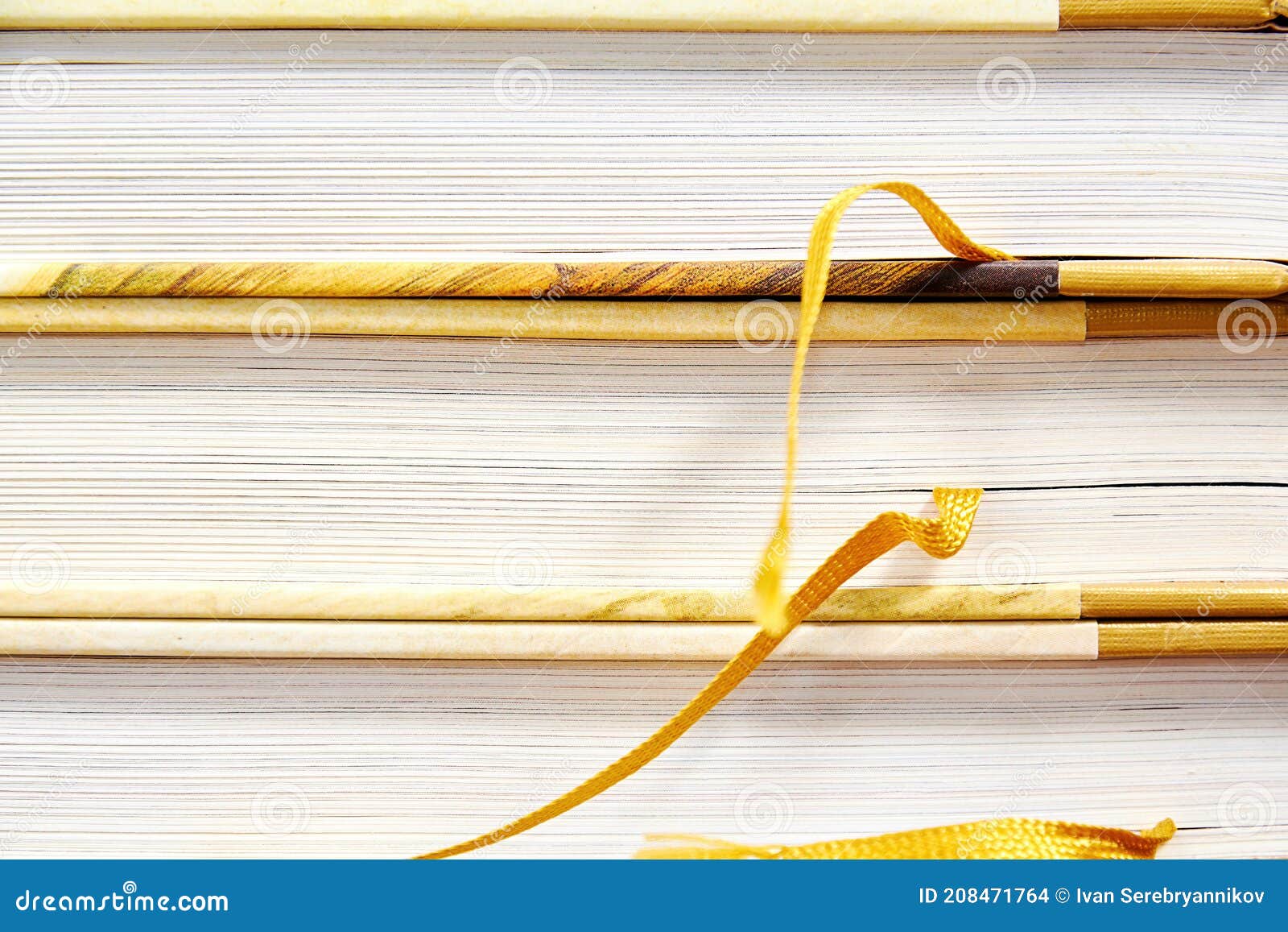 Texture of the Stack of Closed Books with White Paper Sheets Stock ...