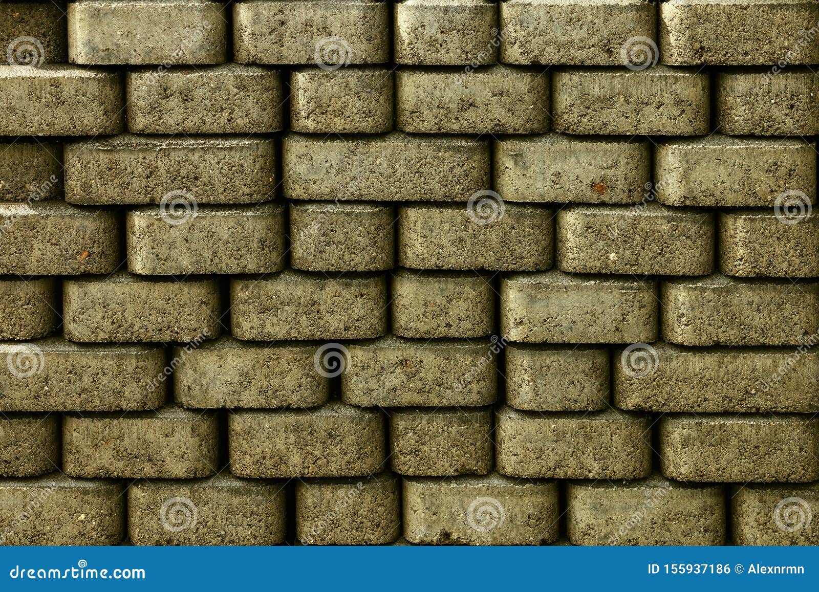 Texture of Stacked Wet and Dirty Concrete Blocks. Stock Photo - Image ...