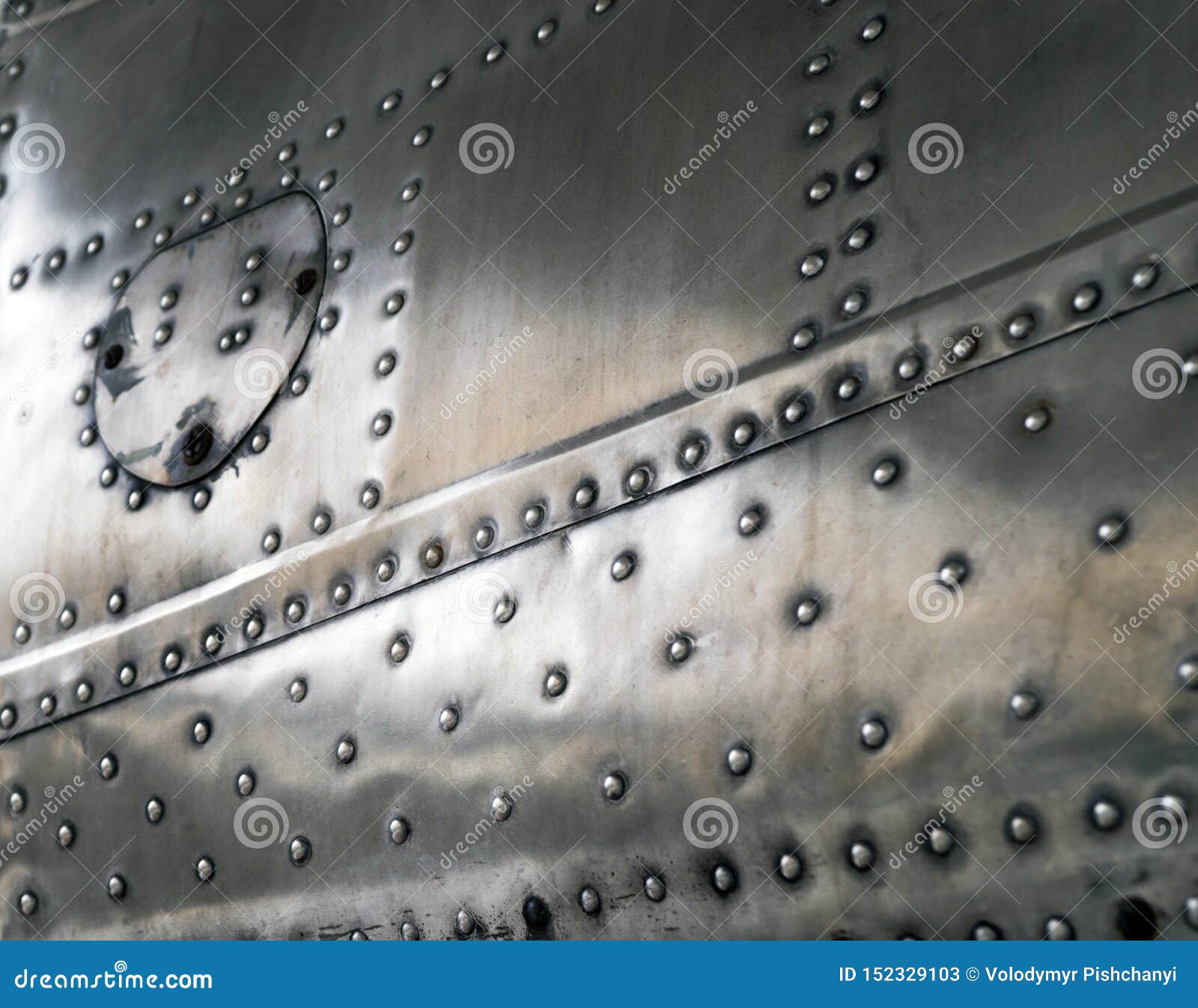 Texture of Stainless Steel Sheet Surface with Rivets. Stock Image ...