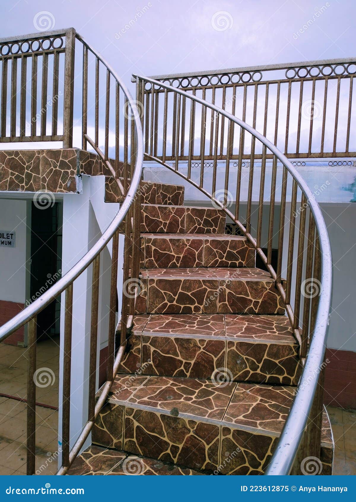 Outdoor stairs stock image. Image of brown, outdoor - 223612875