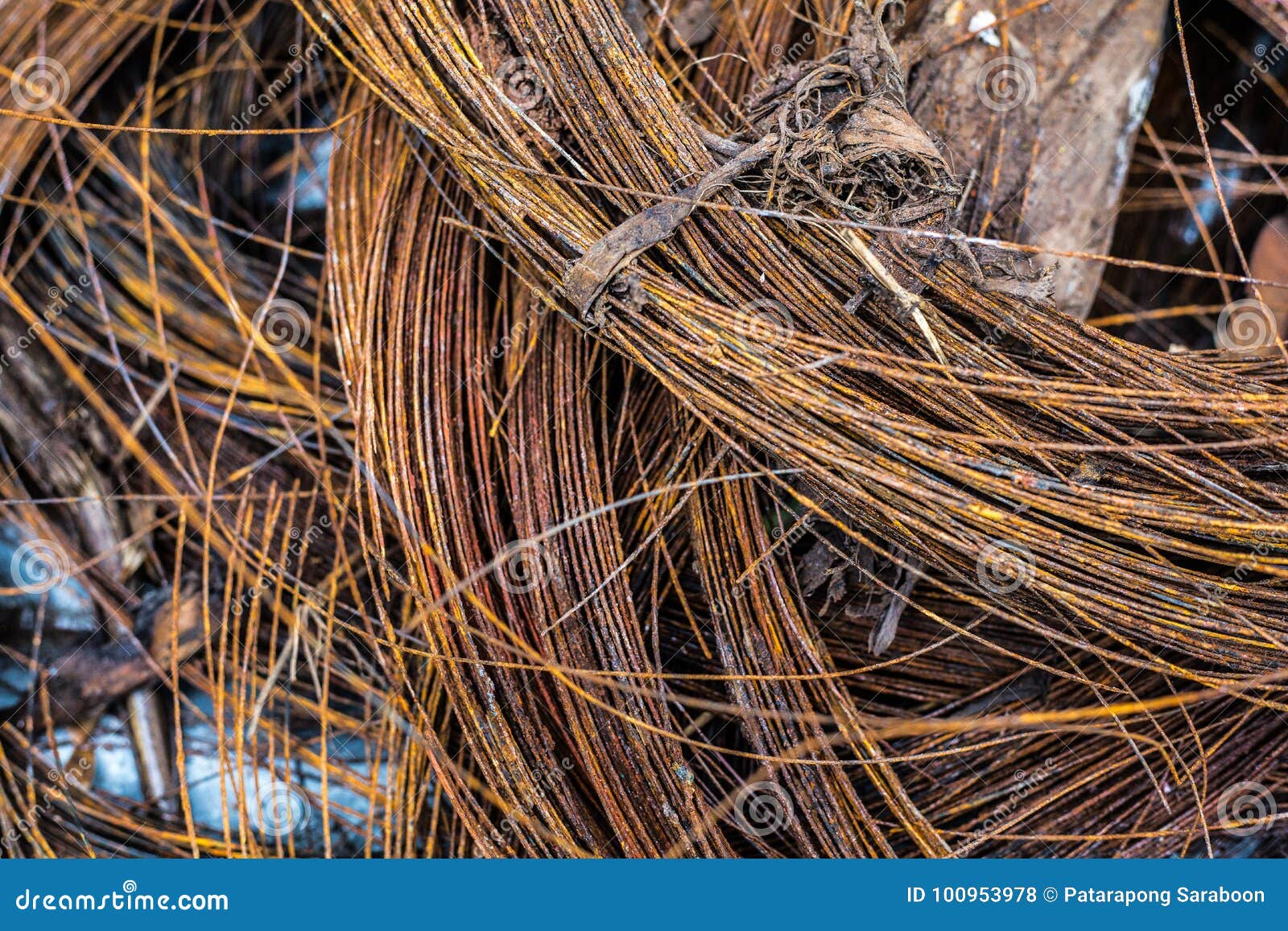 Texture of Steel Rusty Wire in a Construction Stock Photo - Image of ...