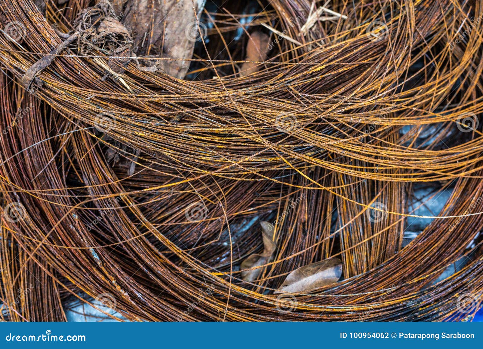 Texture of Steel Rusty Wire in a Construction Stock Photo - Image of ...