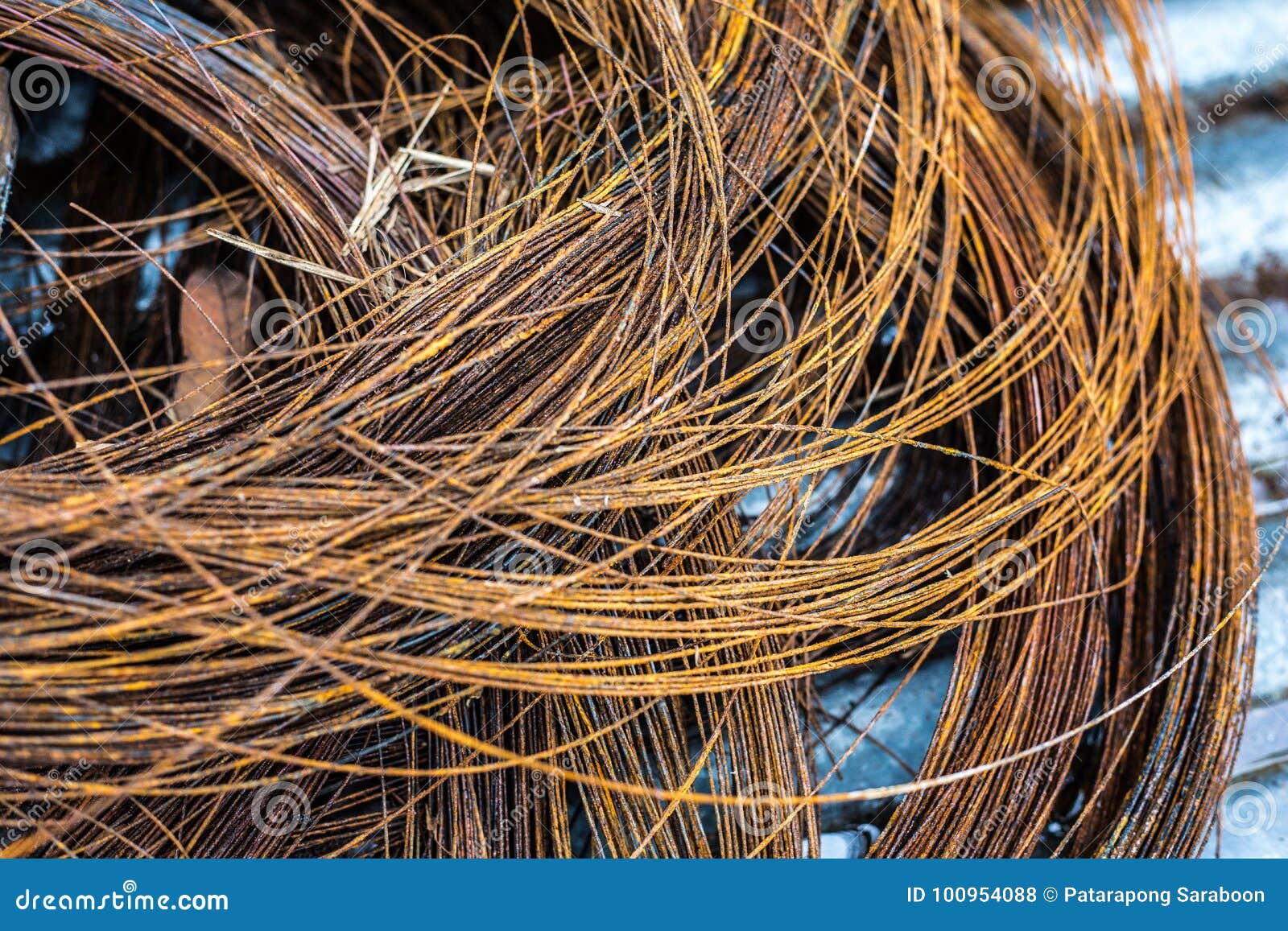 Texture of Steel Rusty Wire in a Construction Stock Photo - Image of ...