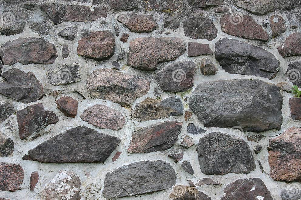 The Texture of the Fortress Wall Stock Image - Image of gravel ...