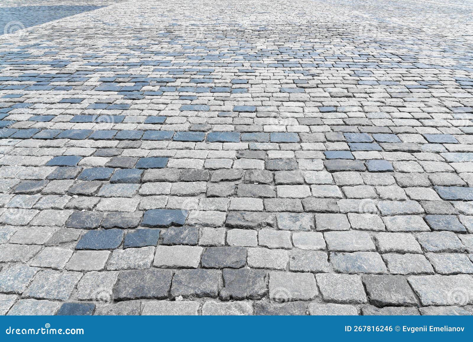 The Texture of a Stone Old Pavement with a Perspective. Stock Photo ...