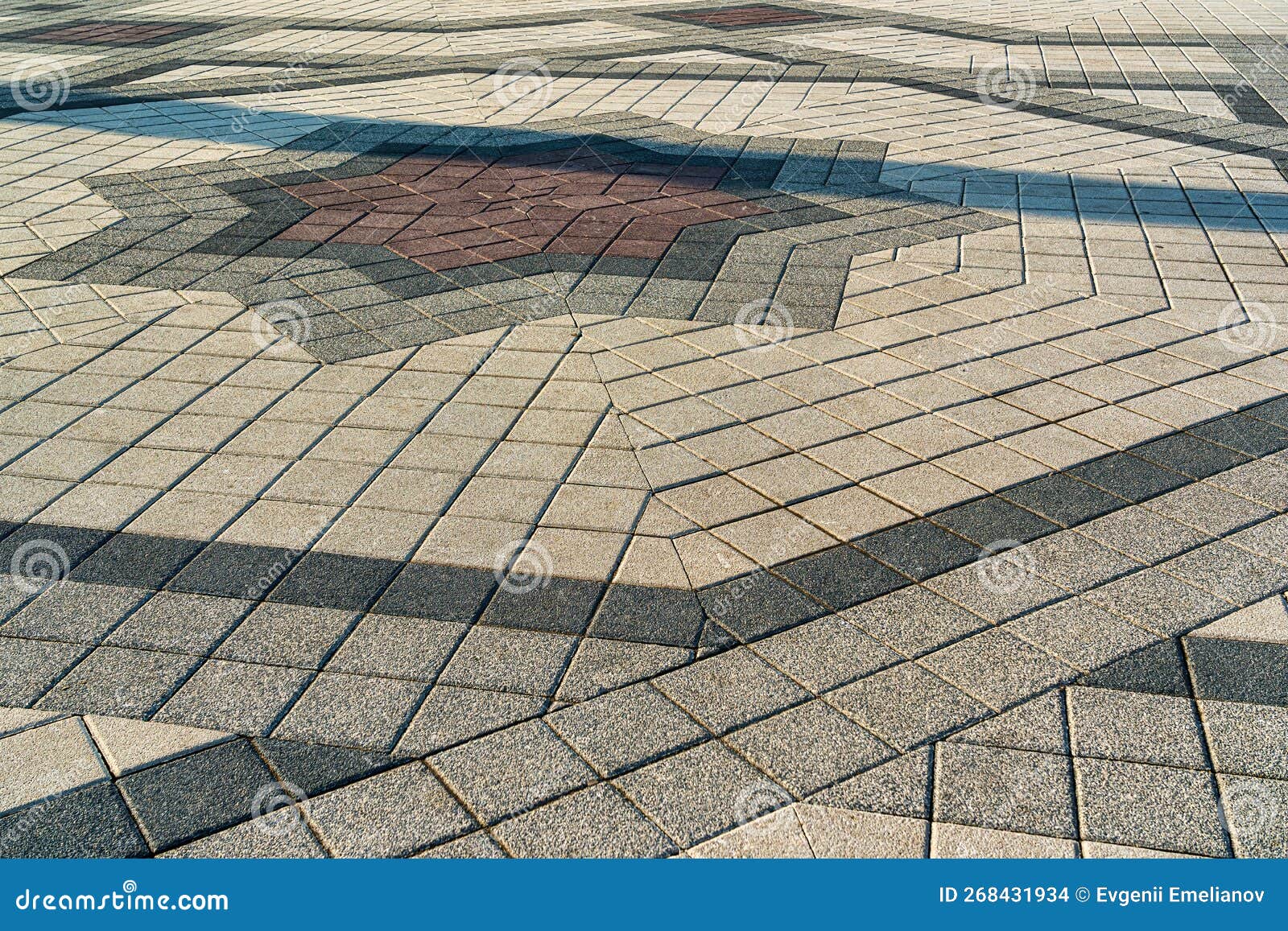 The Texture of a Stone Old Pavement with a Perspective. Stock Photo ...