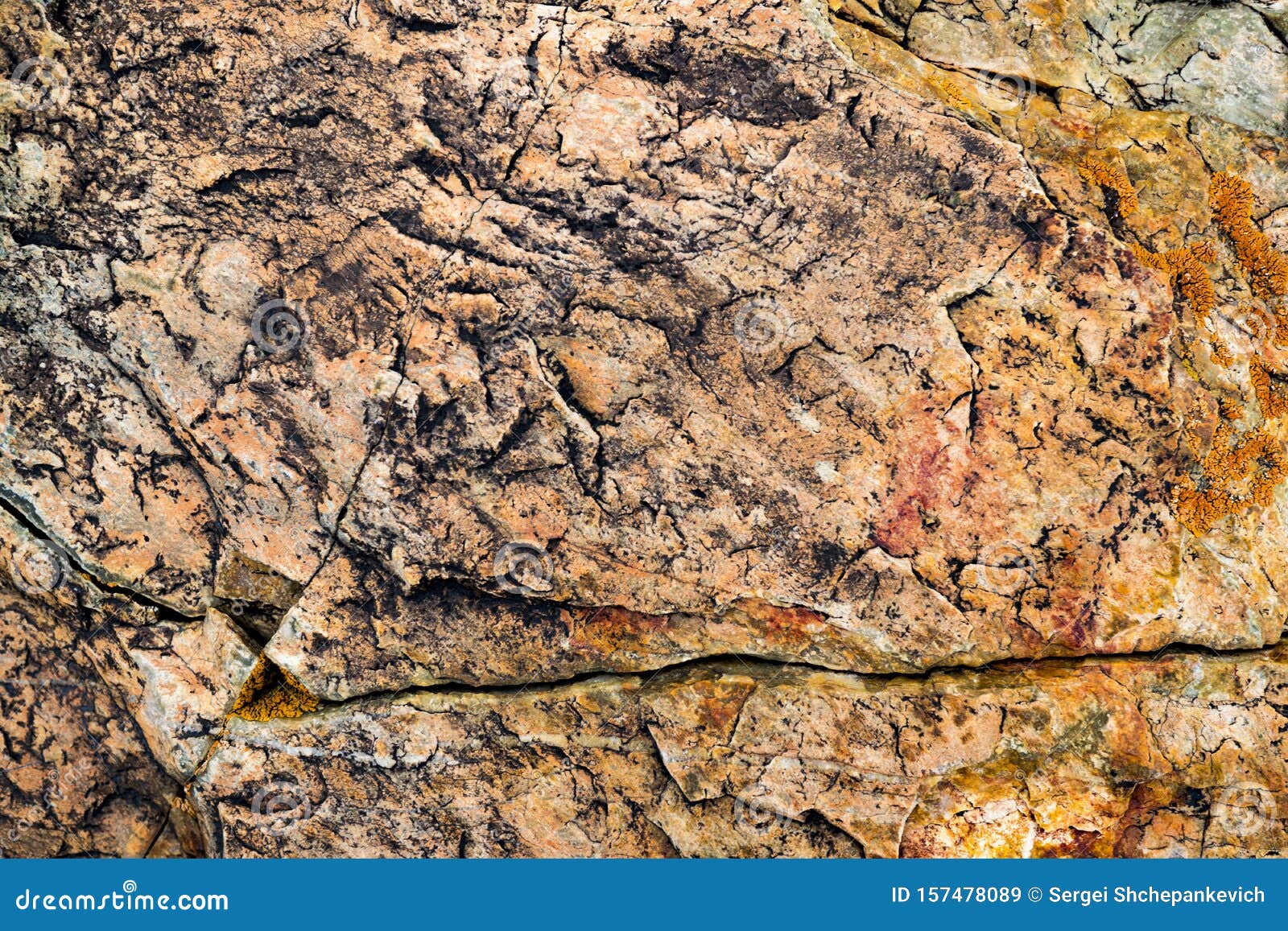 The Texture of the Stone Overgrown with Moss Stock Image - Image of ...